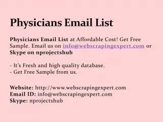 PPT - Rheumatology Physicians Mailing List PowerPoint Presentation, free download - ID:7487008
