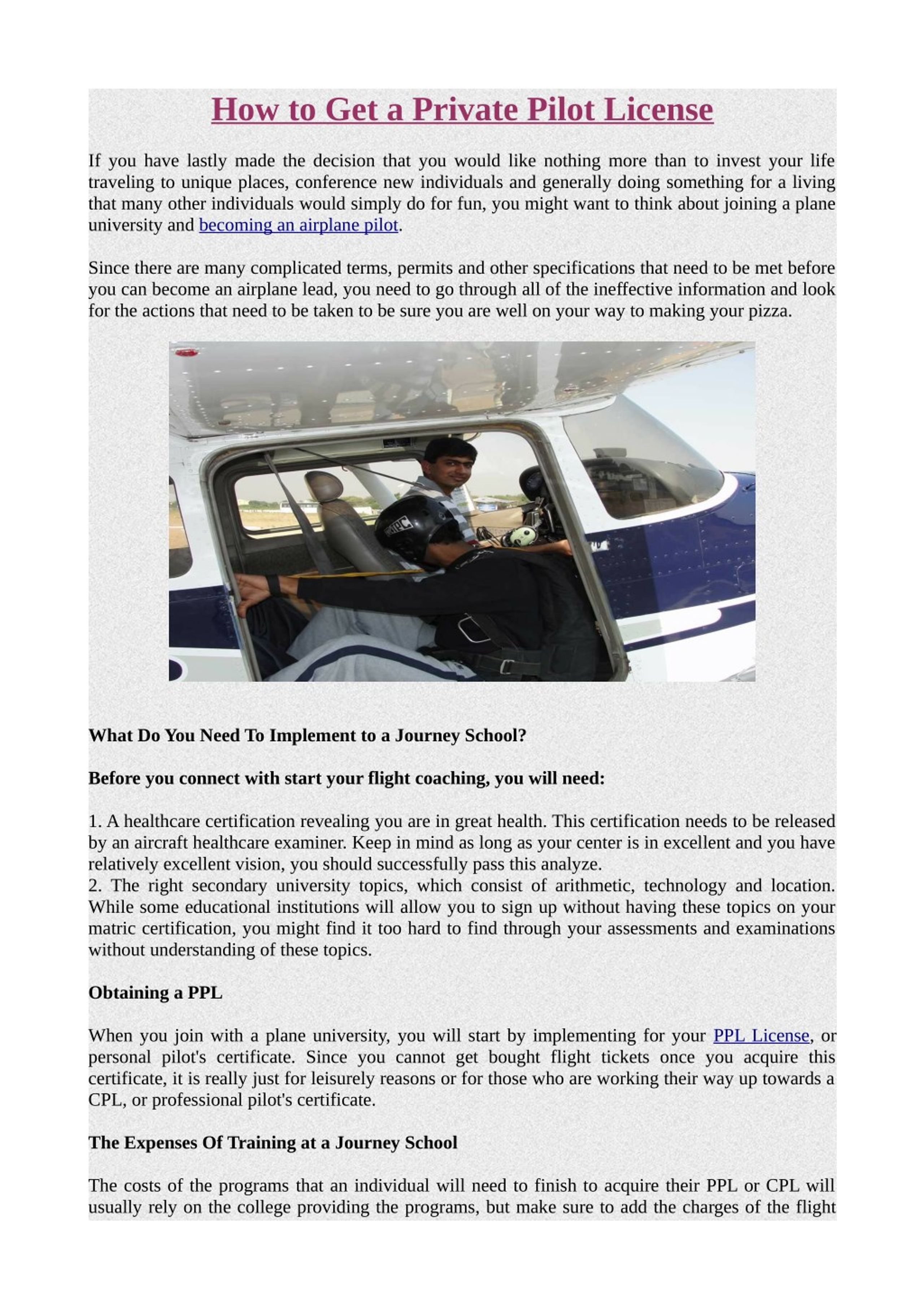 PPT - How to Get a Private Pilot License PowerPoint Presentation, free ...