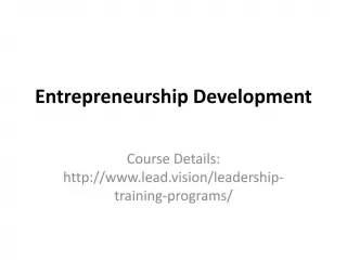 PPT - Entrepreneurship Development PowerPoint Presentation, free ...
