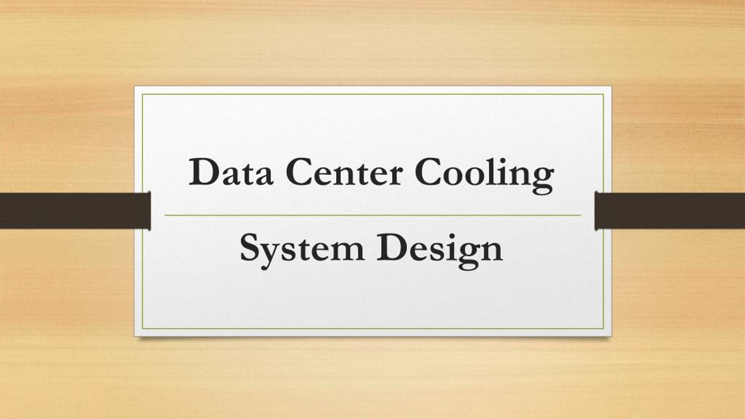 PPT - Data Center Cooling System Design PowerPoint Presentation, free ...