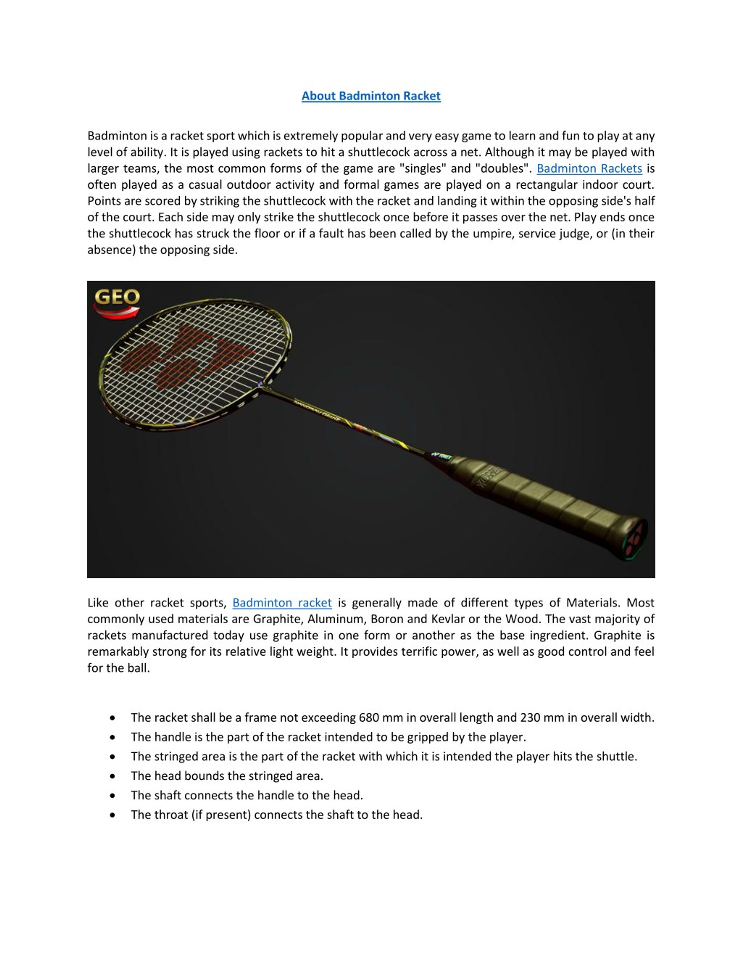 PPT - Badminton Racket PowerPoint Presentation, free download - ID:7698463