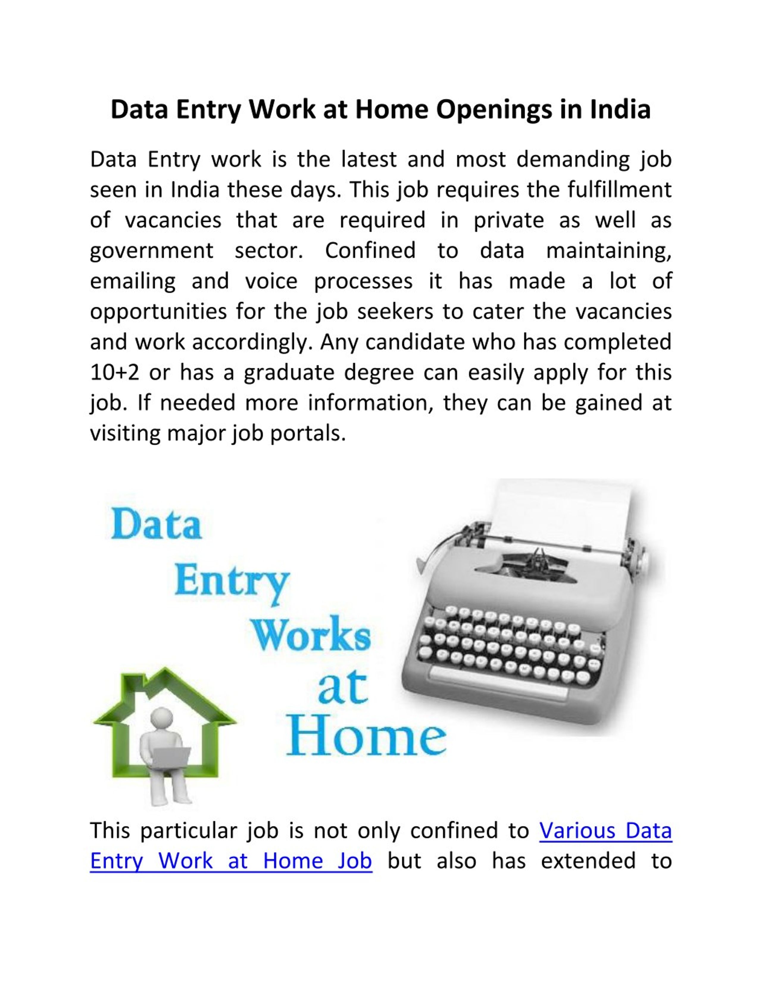 PPT - Data Entry Work at Home Openings in India PowerPoint Presentation ...