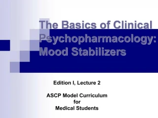 PPT - Update in Clinical Psychopharmacology PowerPoint Presentation ...