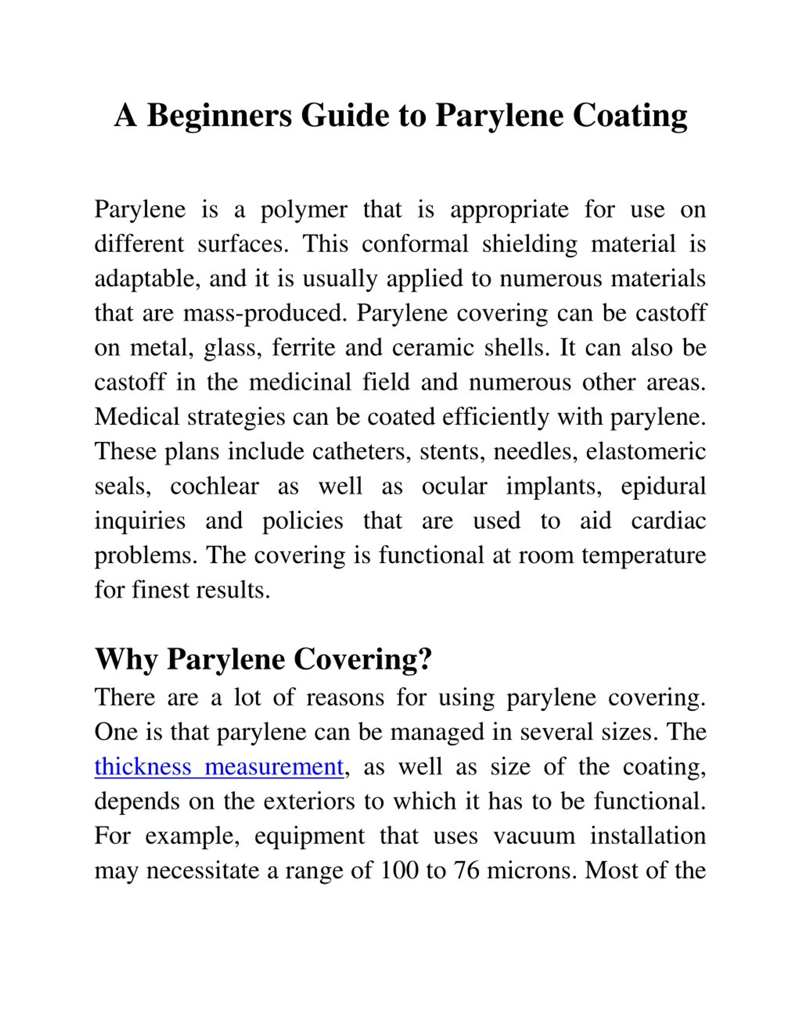 PPT - A Beginners Guide to Parylene Coating PowerPoint Presentation ...