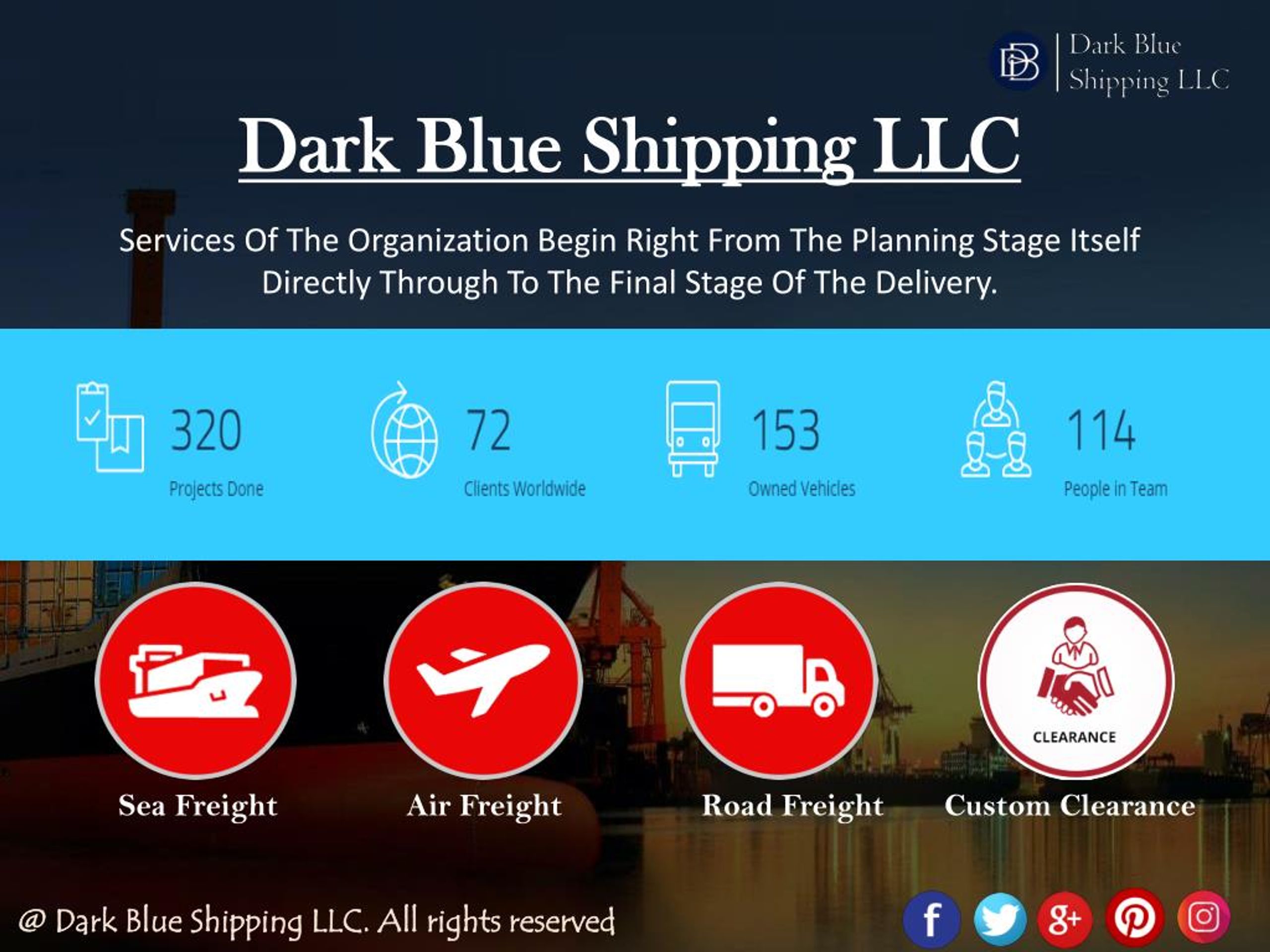 PPT - Dark Blue Shipping LLC PowerPoint Presentation, free download ...