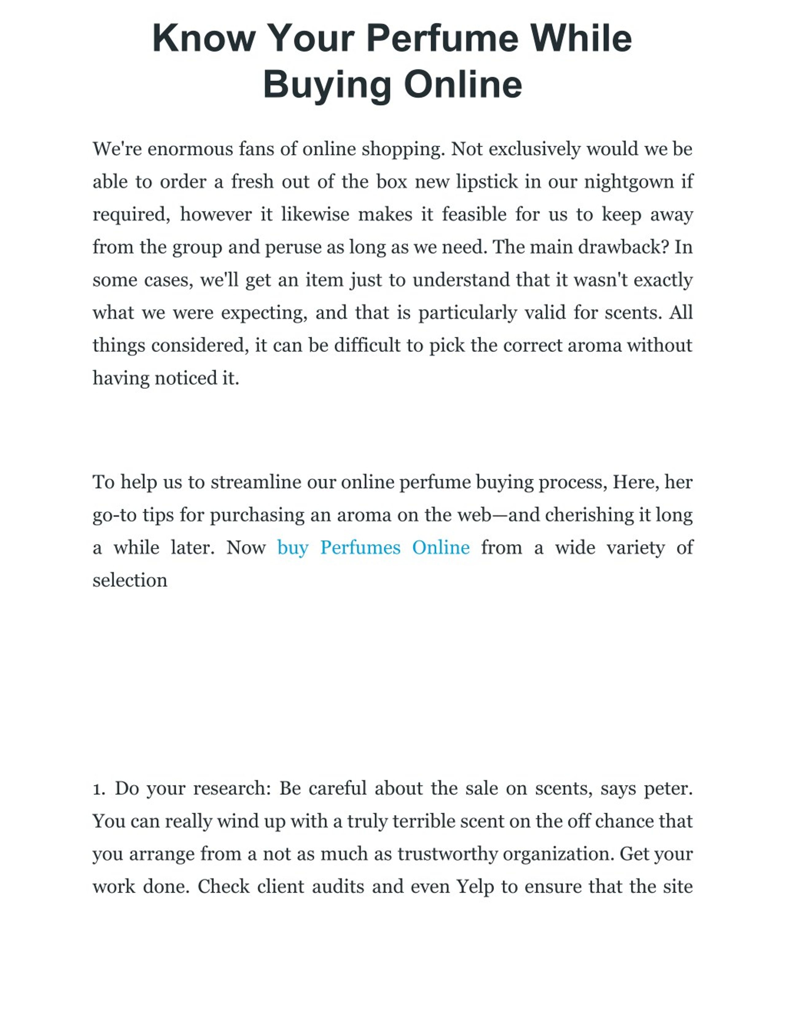 PPT - Know Your Perfume While Buying Online PowerPoint Presentation ...
