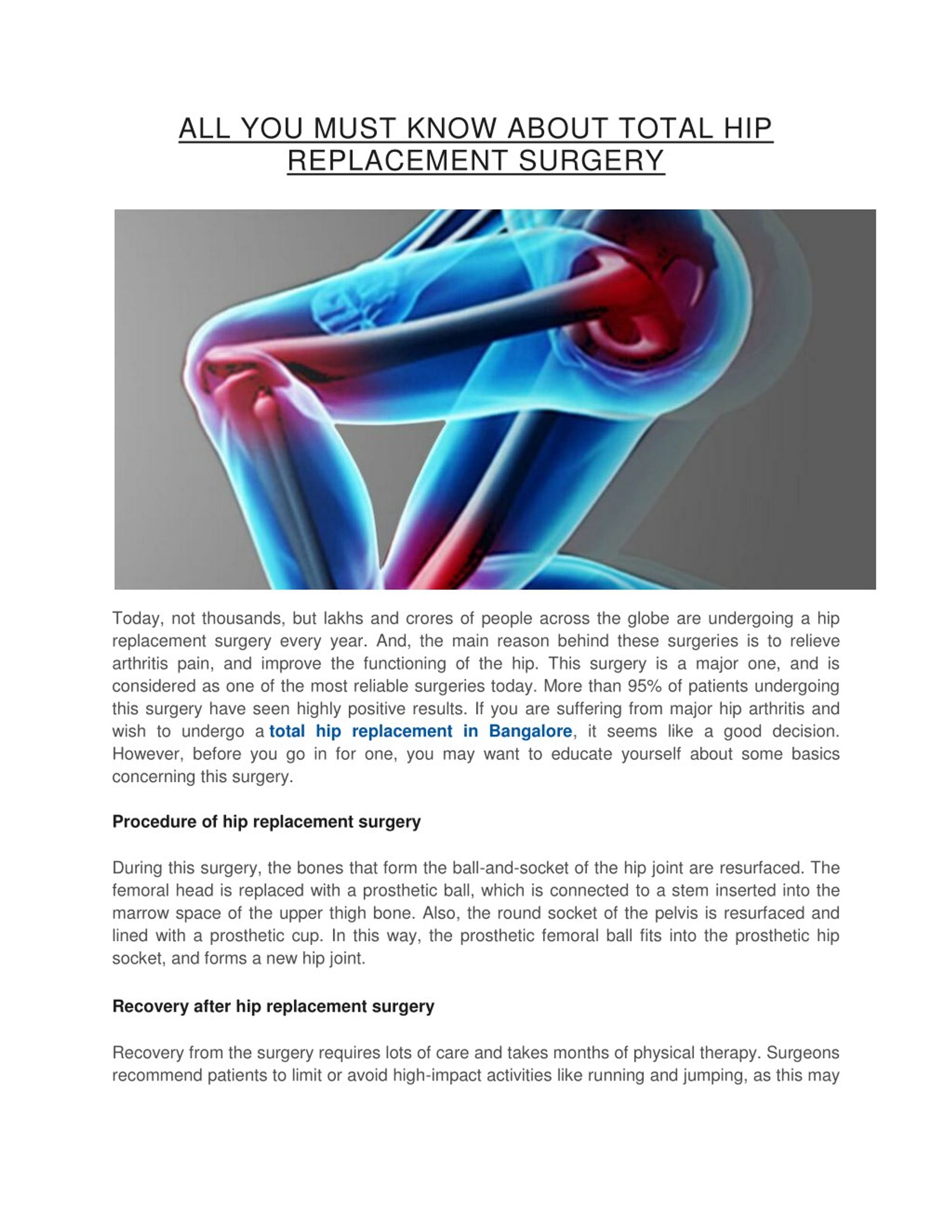 PPT - All You Must Know About Total Hip Replacement Surgery PowerPoint ...