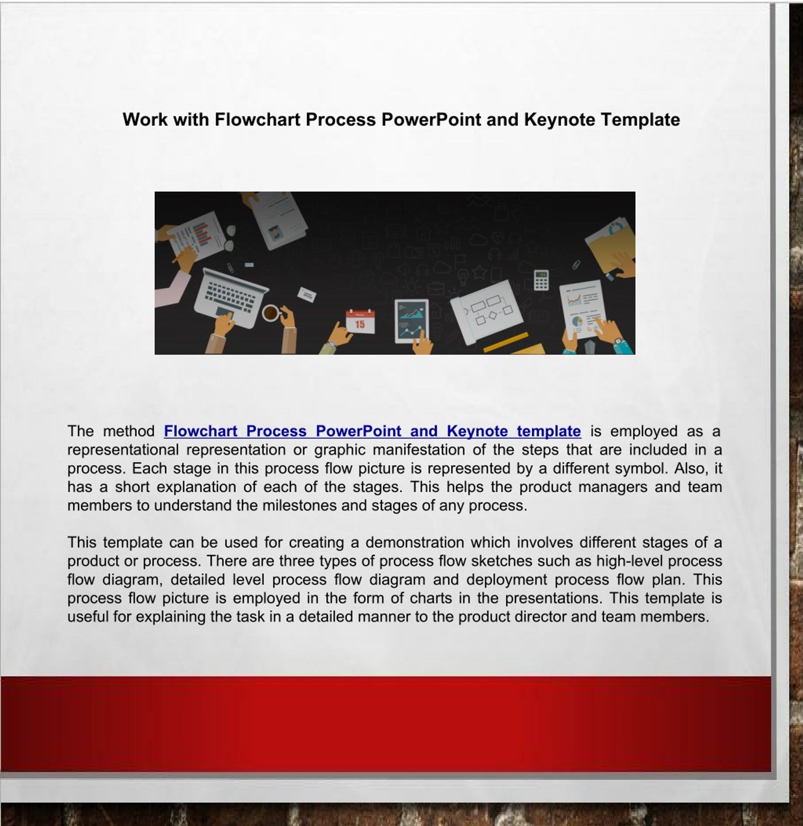 PPT - Work with Flowchart Process PowerPoint and Keynote Template ...