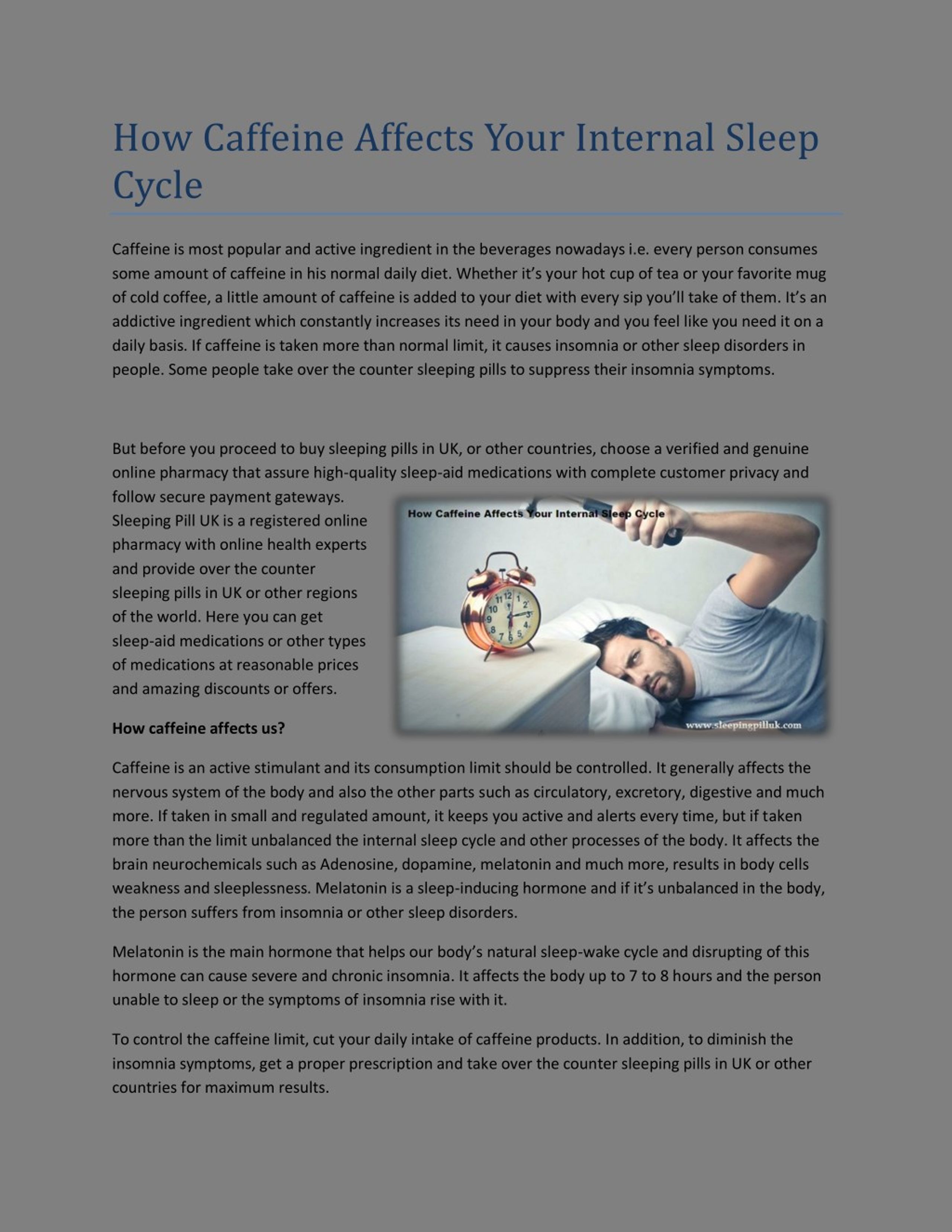 PPT - How Caffeine Affects Your Internal Sleep Cycle PowerPoint ...