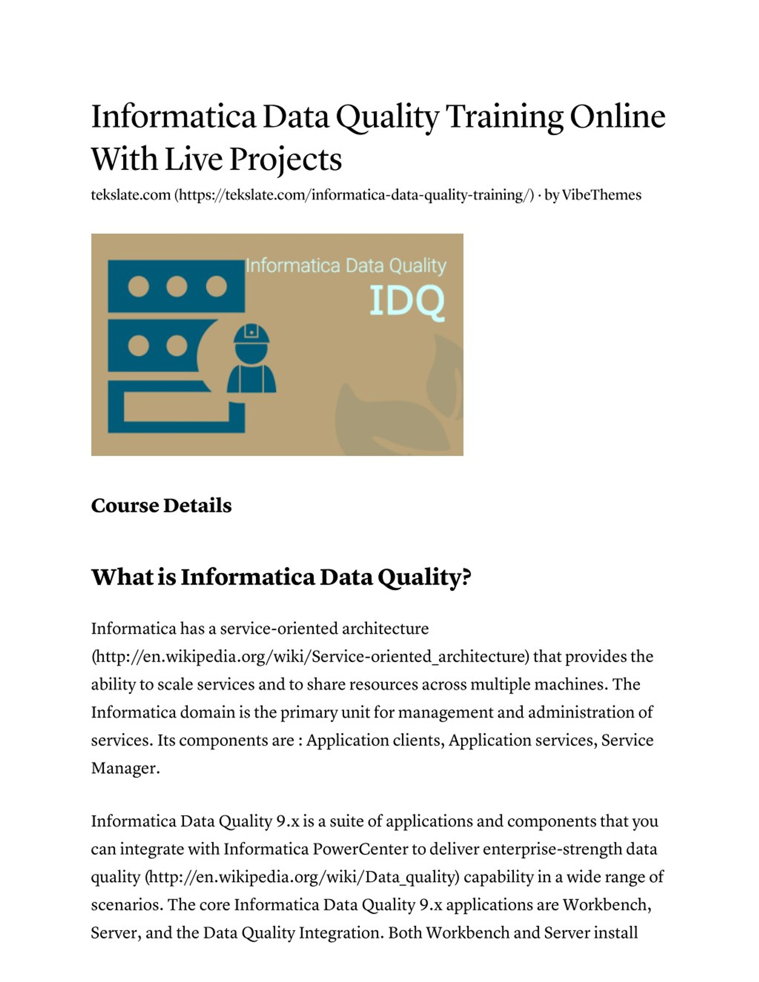 PPT - Informatica Data Quality Training PowerPoint Presentation, free ...