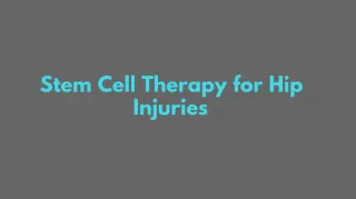 PPT - Stem Cell Therapy For Hip PowerPoint Presentation, free download ...