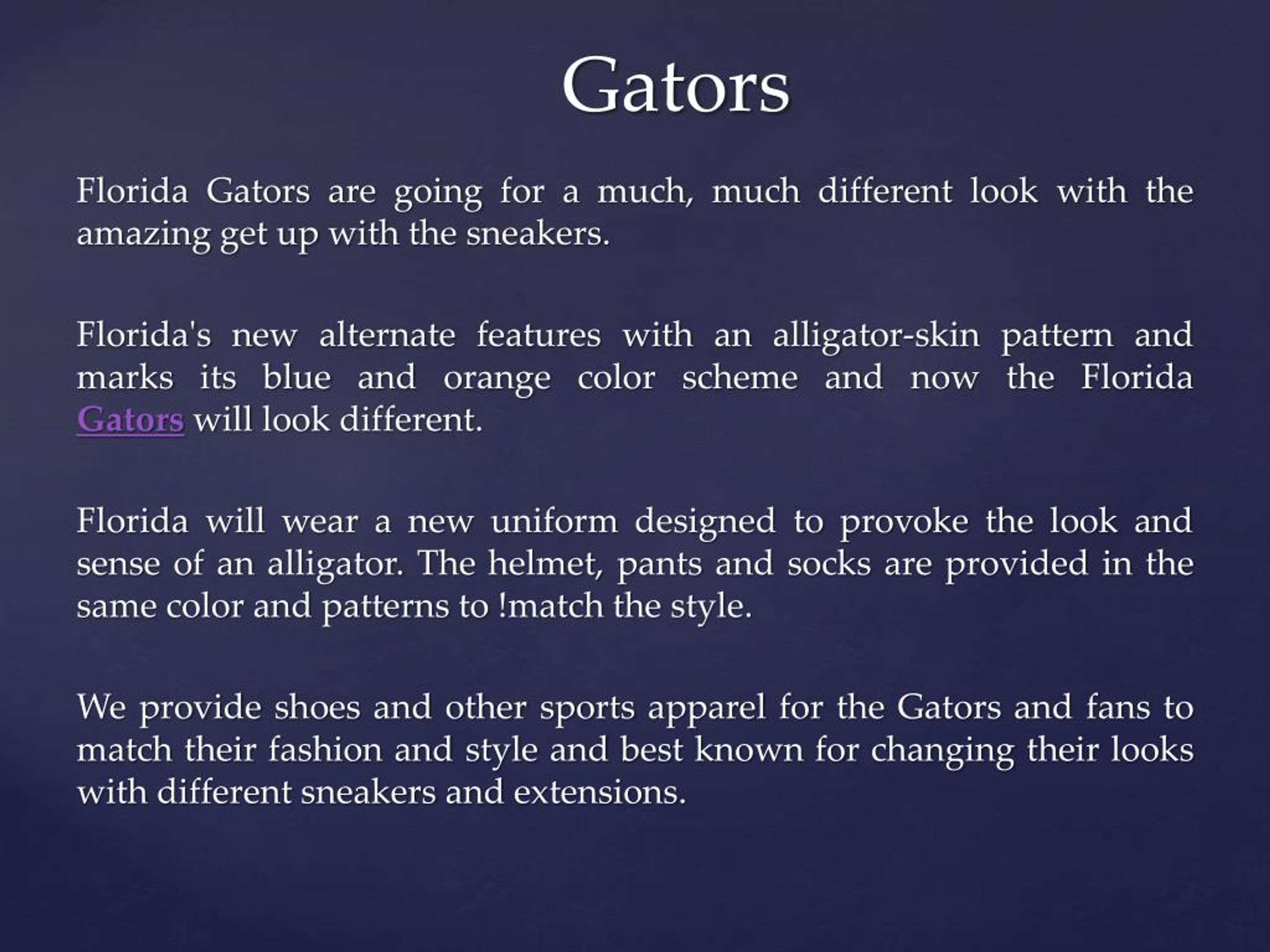 PPT - Gators PowerPoint Presentation, free download - ID:7721893