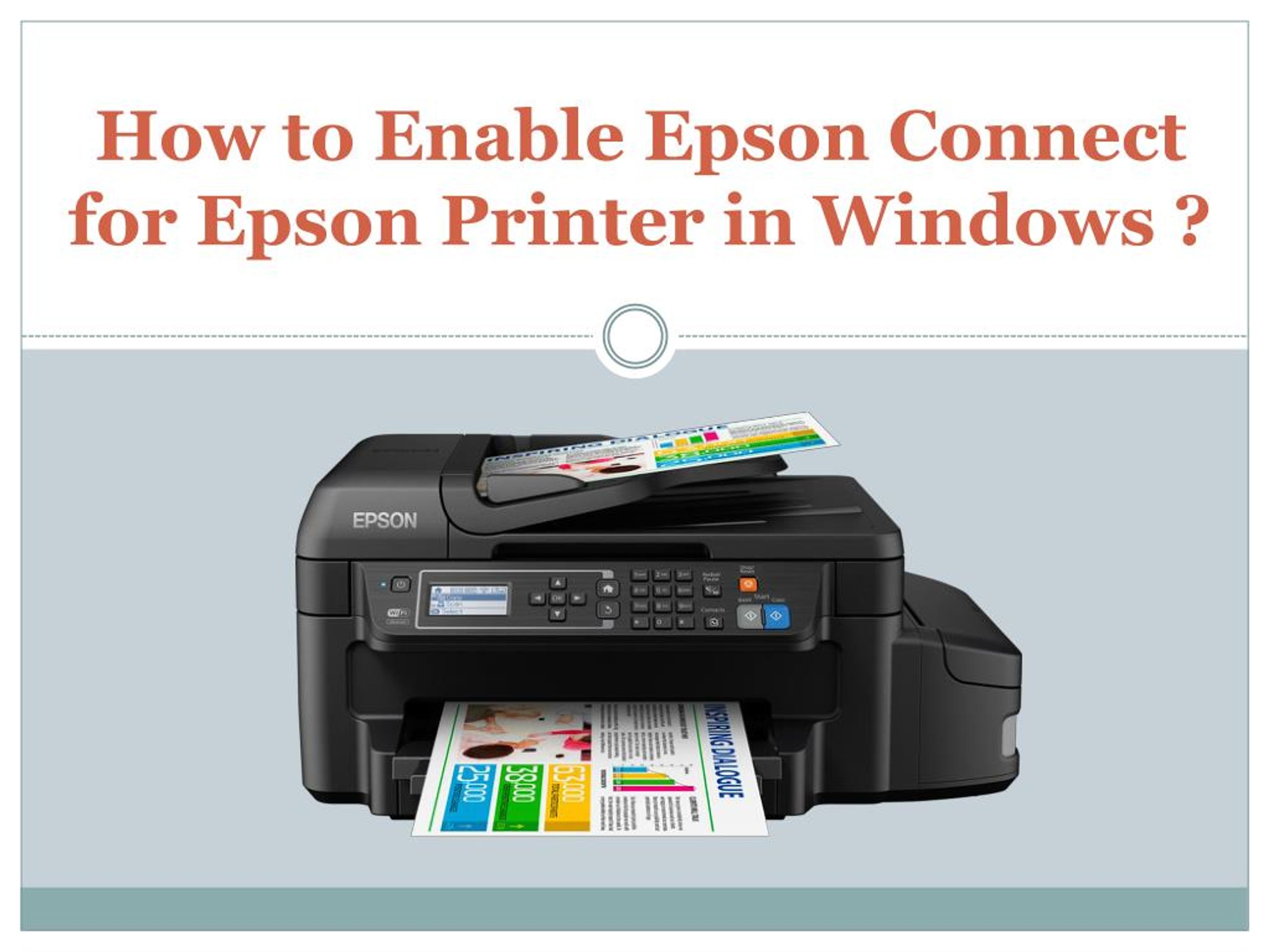 PPT - How to enable Epson Connect for Epson printer in Windows ...