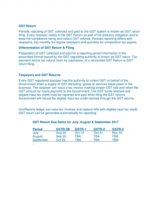 PPT - GST Registration And Return Filing Services You Can Depend On ...