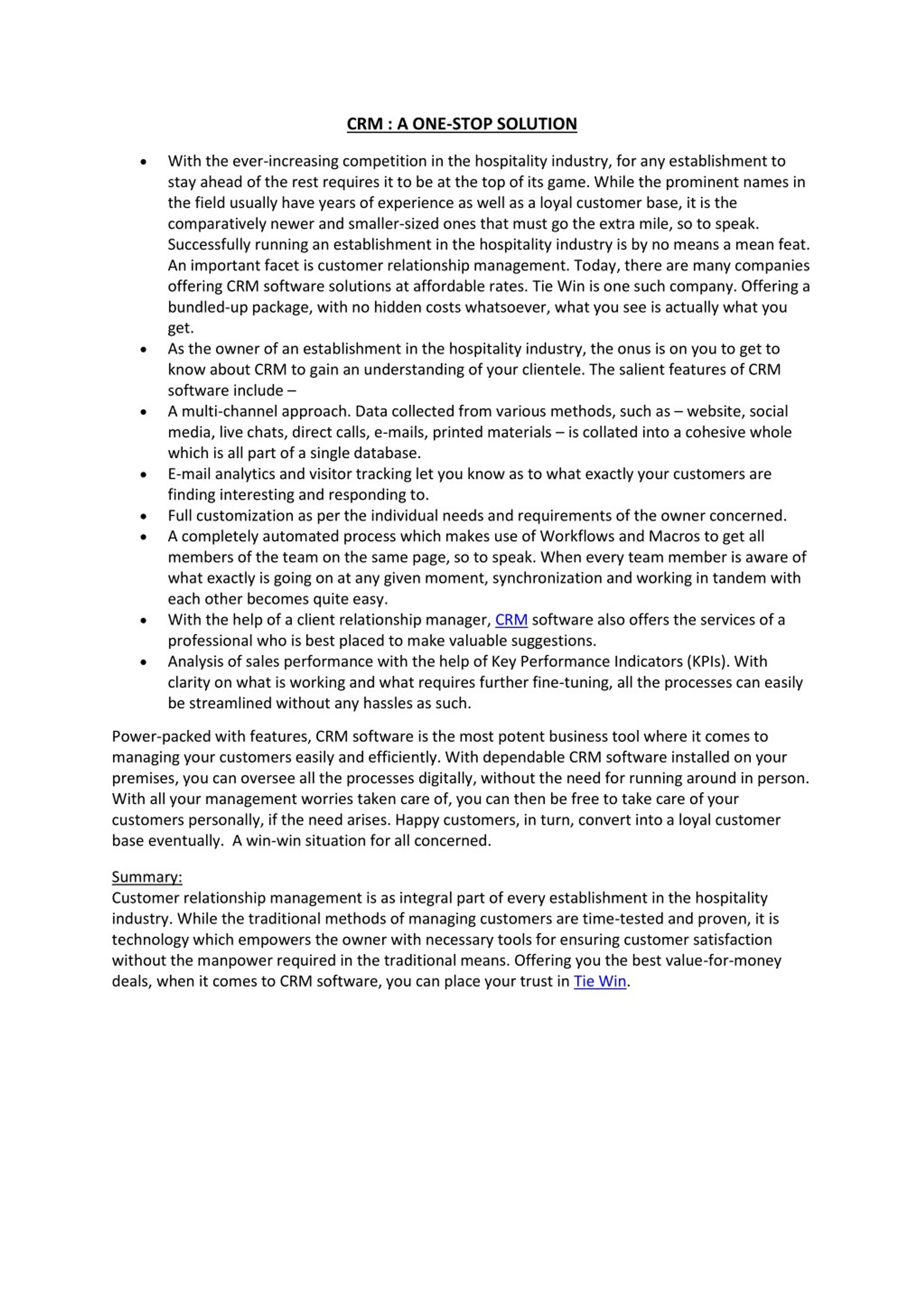 PPT - CRM : A ONE-STOP SOLUTION PowerPoint Presentation, free download ...