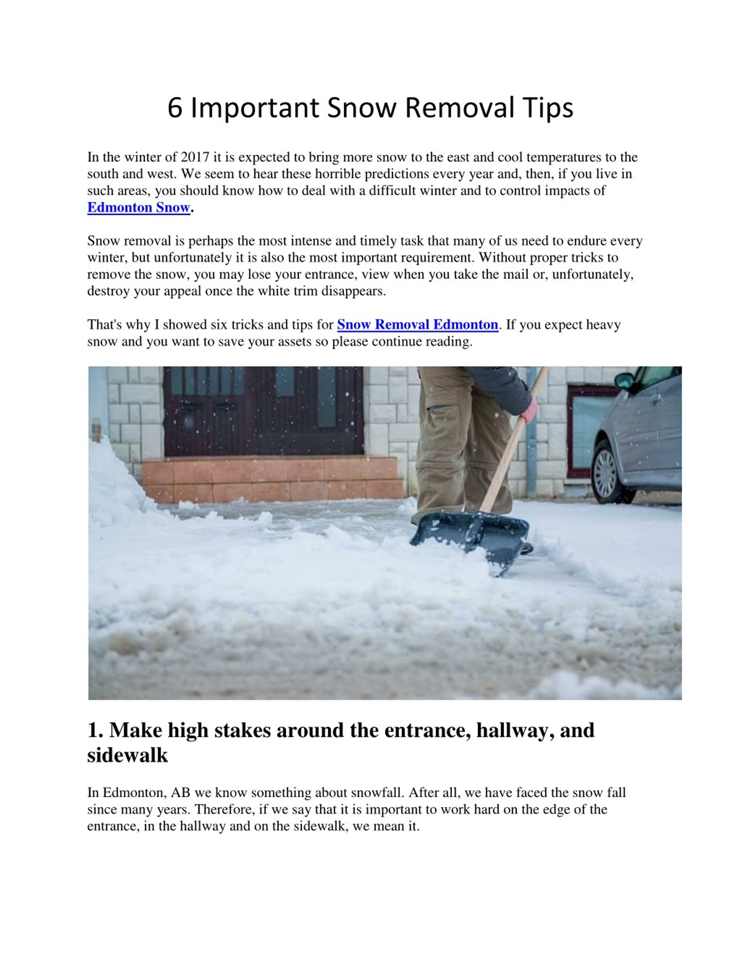 PPT - 6 Important Snow Removal Tips PowerPoint Presentation, free ...