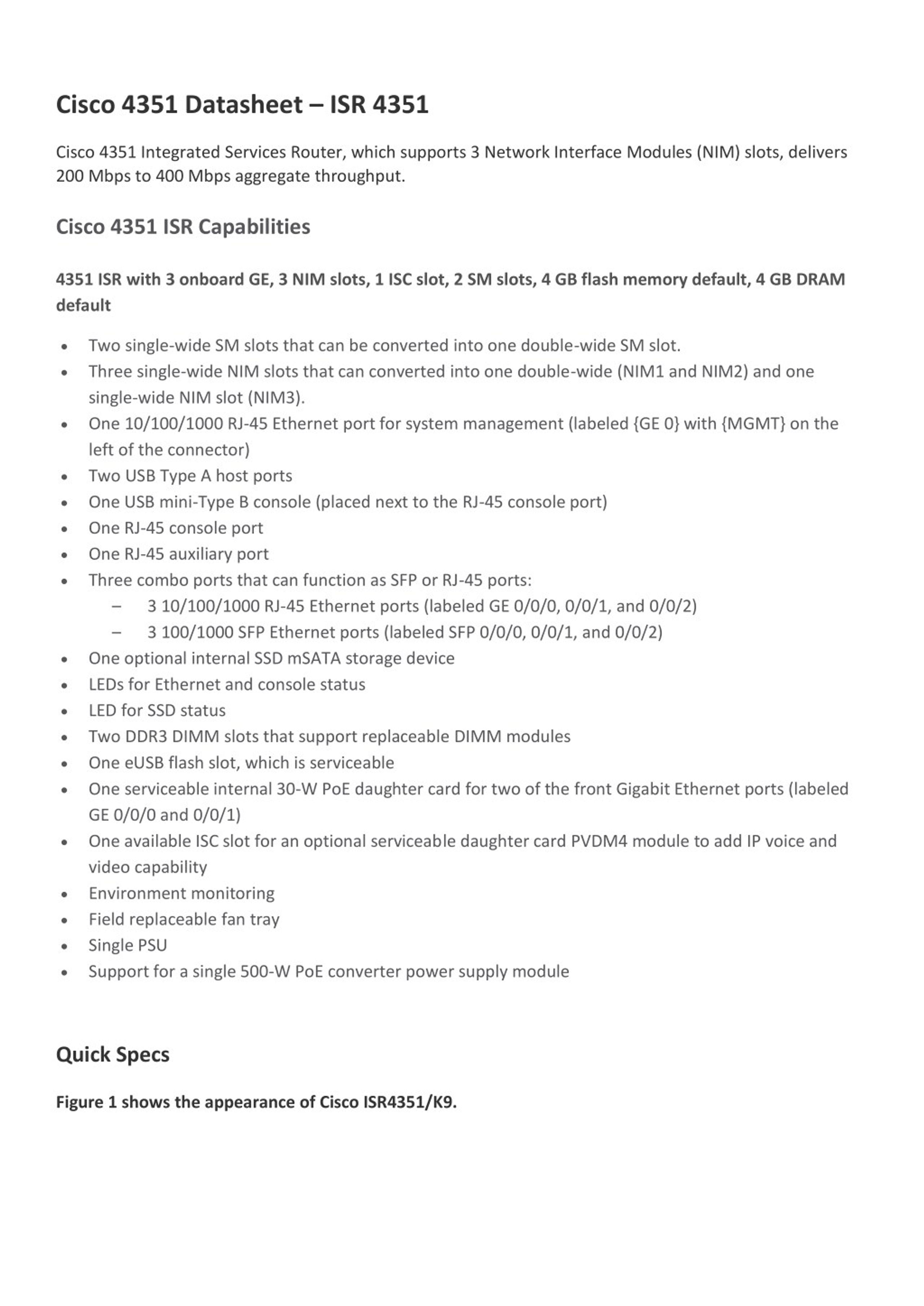 PPT - Cisco 4351 Datasheet – ISR 4351 PowerPoint Presentation, free ...