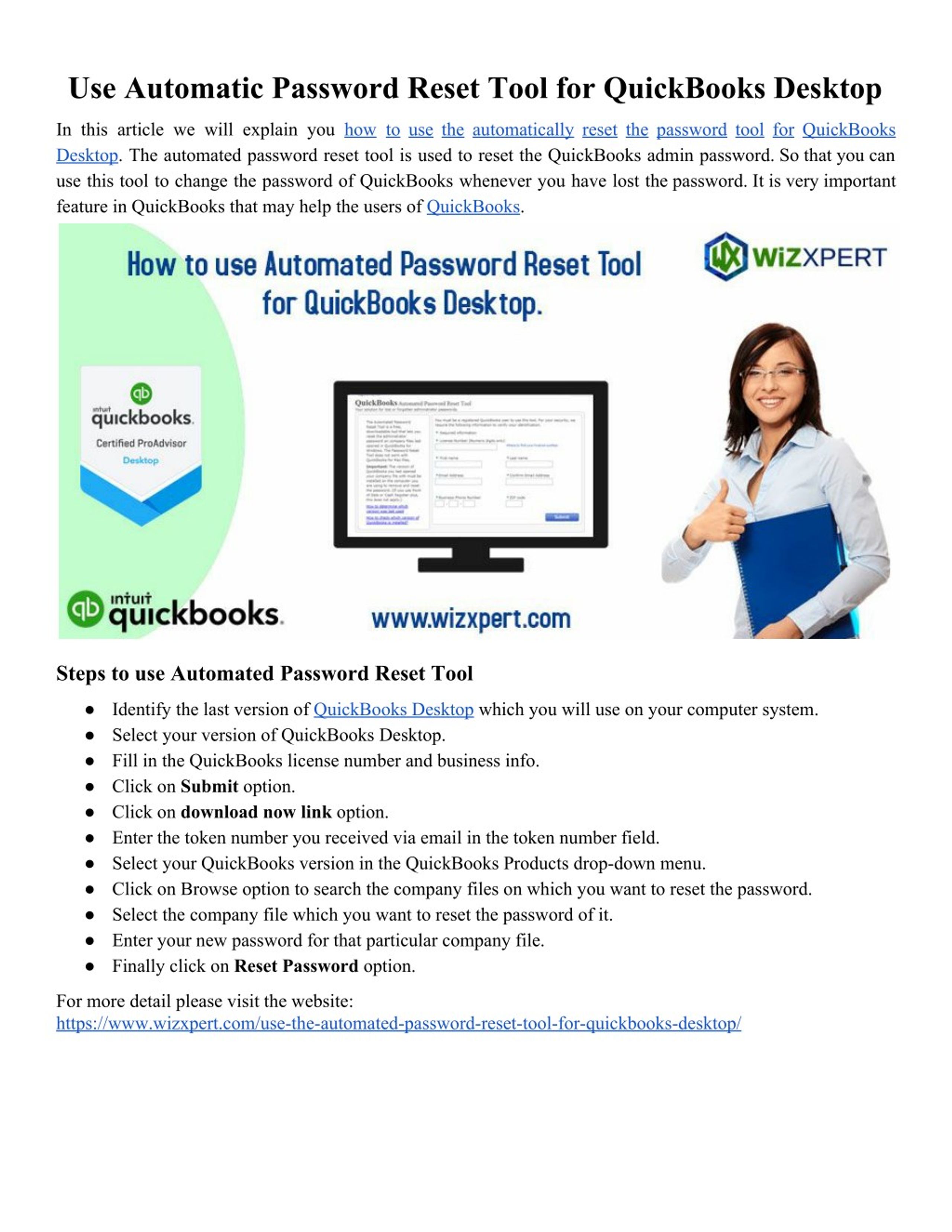 PPT - Use Automatic Password Reset Tool for QuickBooks Desktop ...