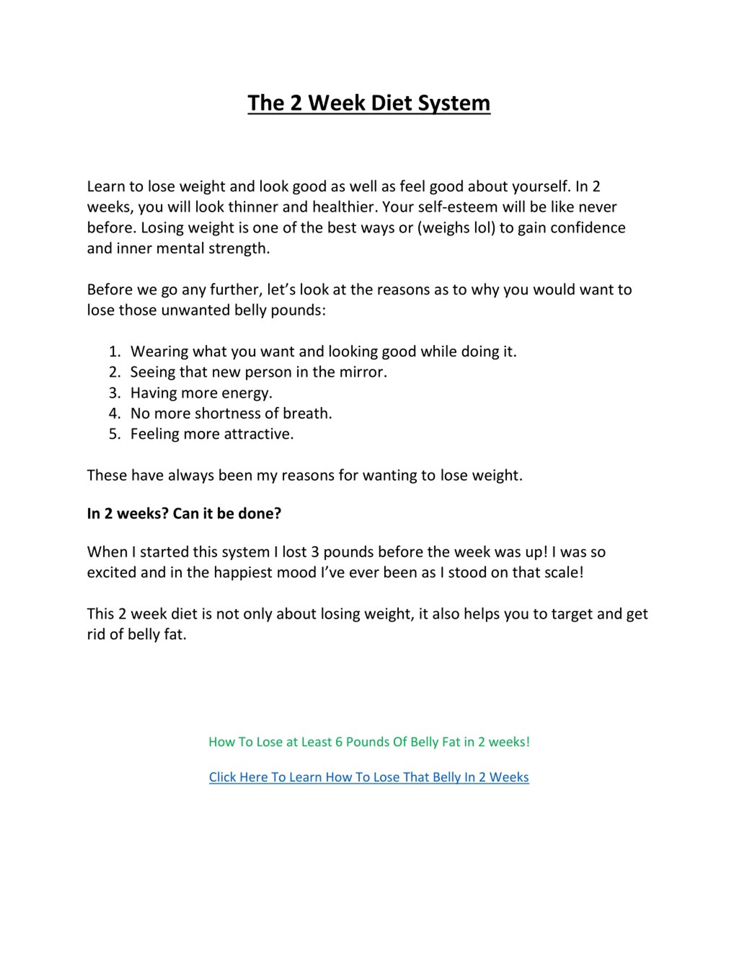 PPT - The 2 Week Diet System PowerPoint Presentation, free download ...