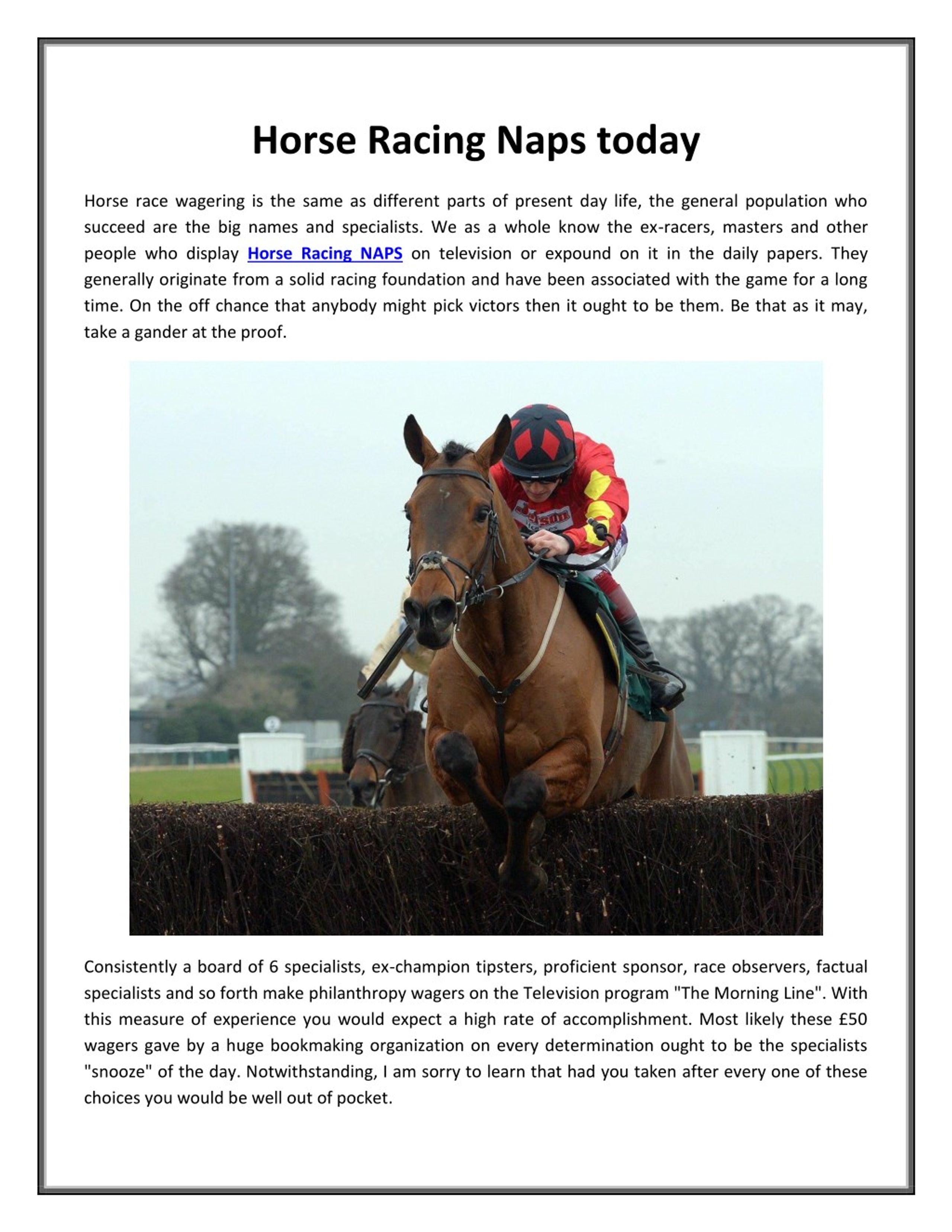 PPT - Horse Racing Naps today PowerPoint Presentation, free download ...