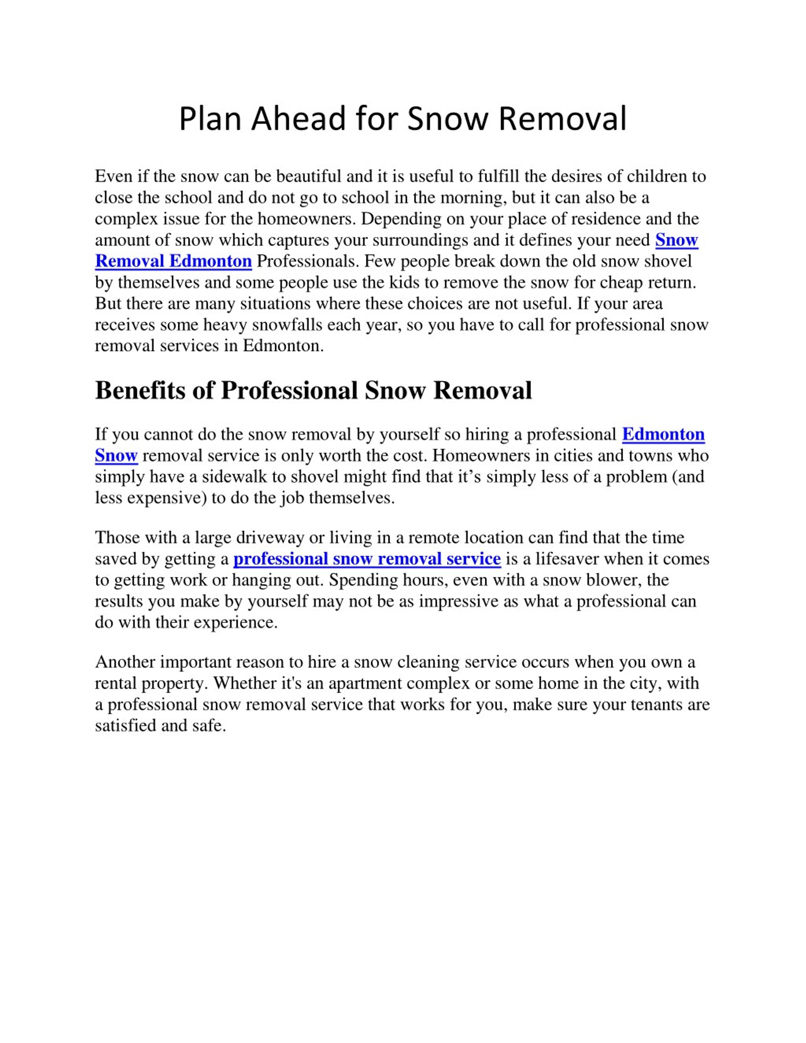 PPT - Plan Ahead for Snow Removal PowerPoint Presentation, free ...