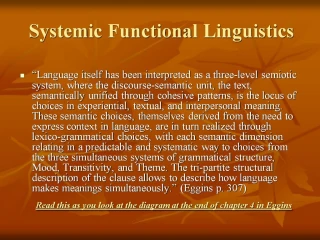PPT - Systemic Functional Grammar PowerPoint Presentation, free download - ID:2352866