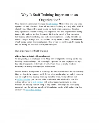 PPT - Why training is important PowerPoint Presentation, free download ...
