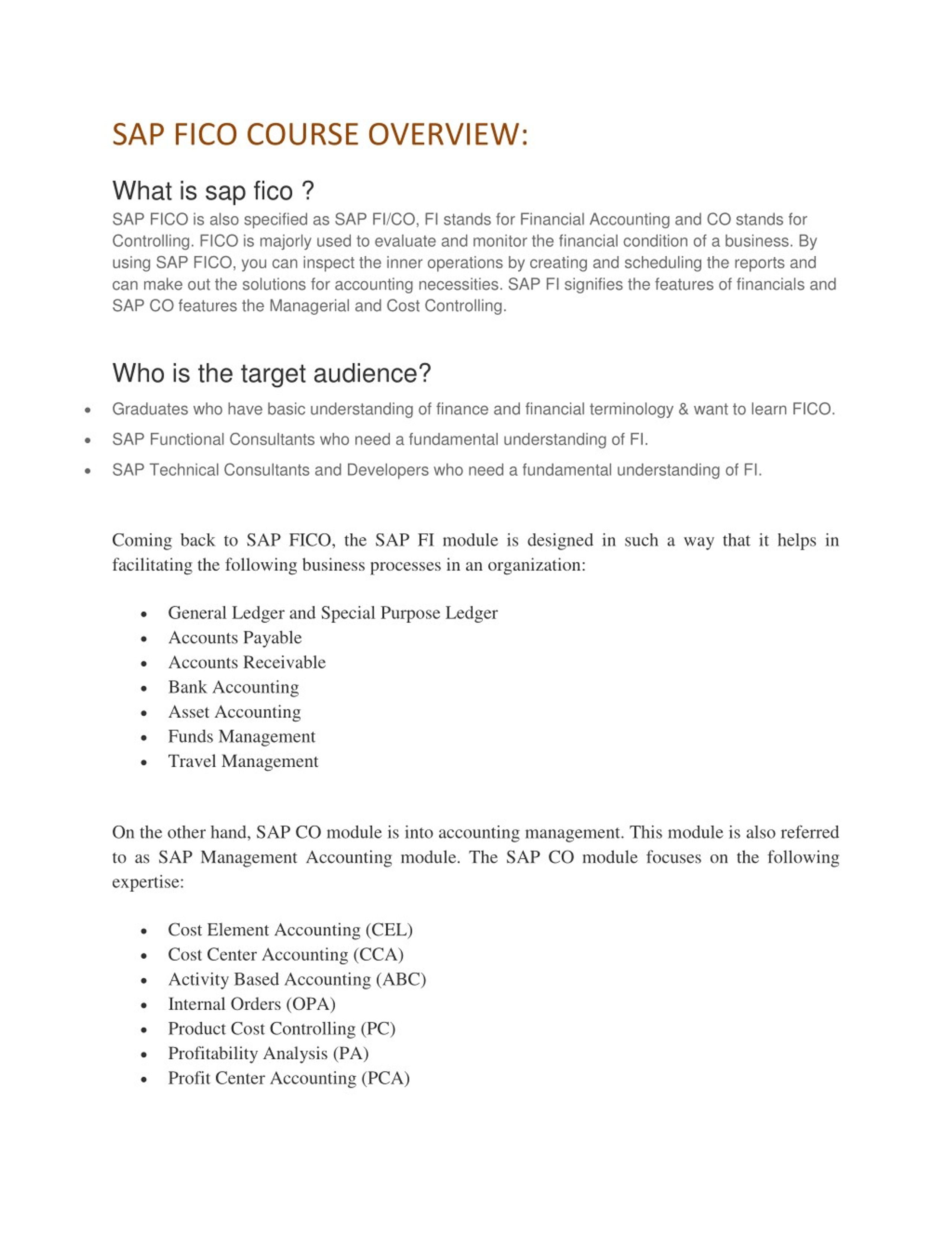 PPT - SAP FICO COURSE OVERVIEW PowerPoint Presentation, free download ...