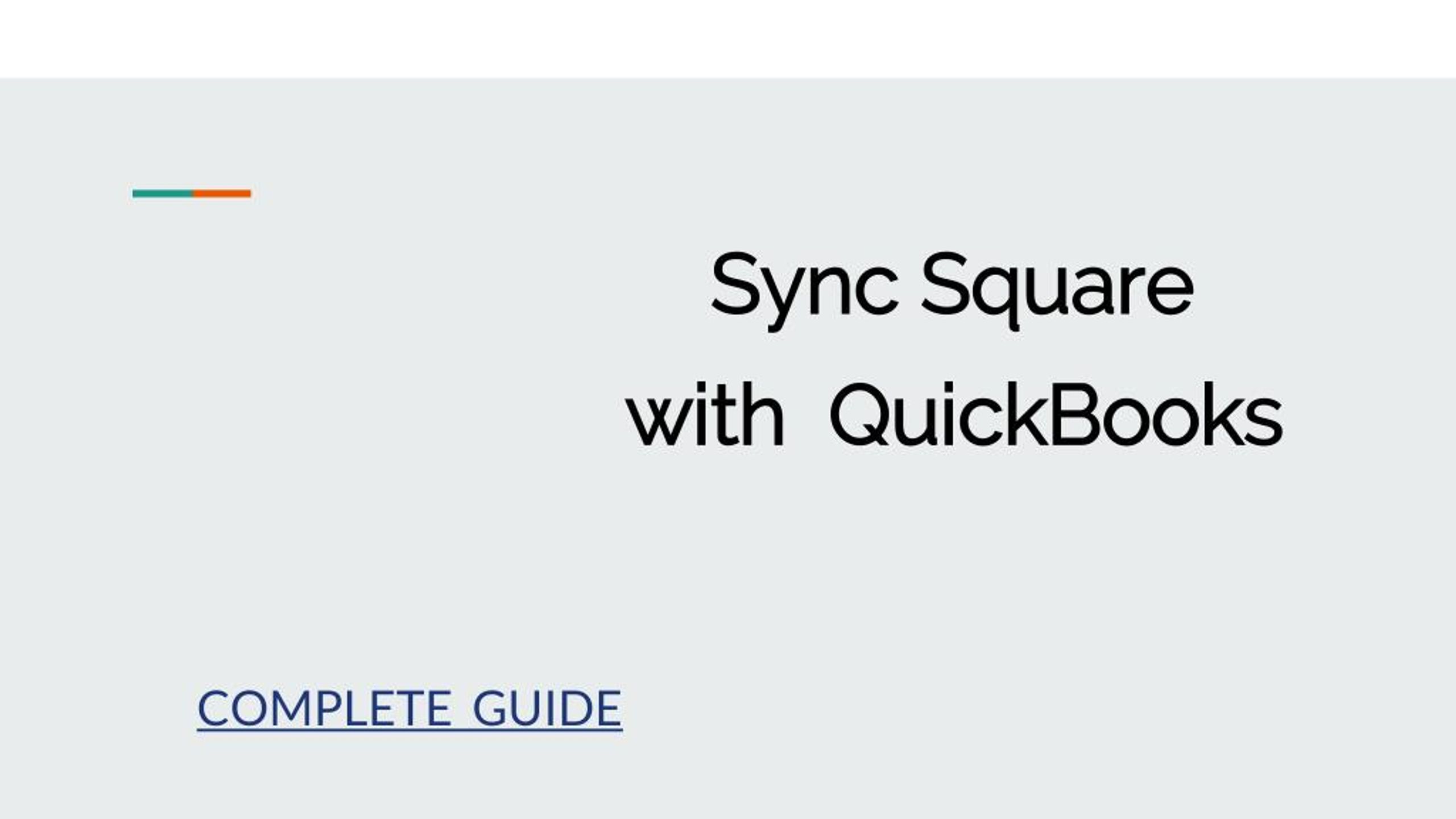 PPT - Sync Square with QuickBooks PowerPoint Presentation, free ...