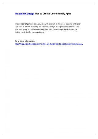 PPT - Tips To Improve User Experience Of Mobile Apps PowerPoint Presentation - ID:7170176