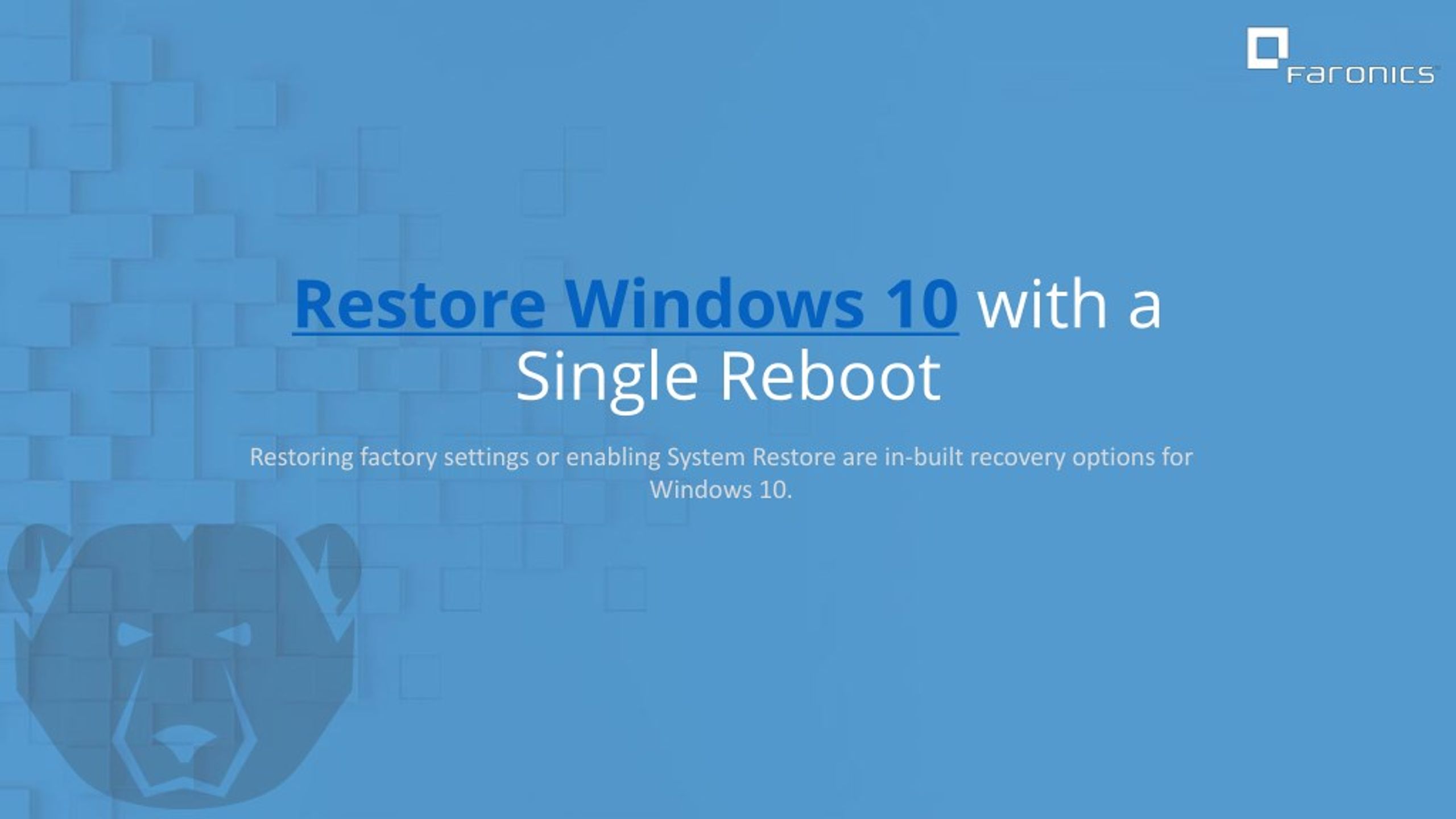 PPT - System Restore on Windows 10 with Reboot to Restore Solutions ...