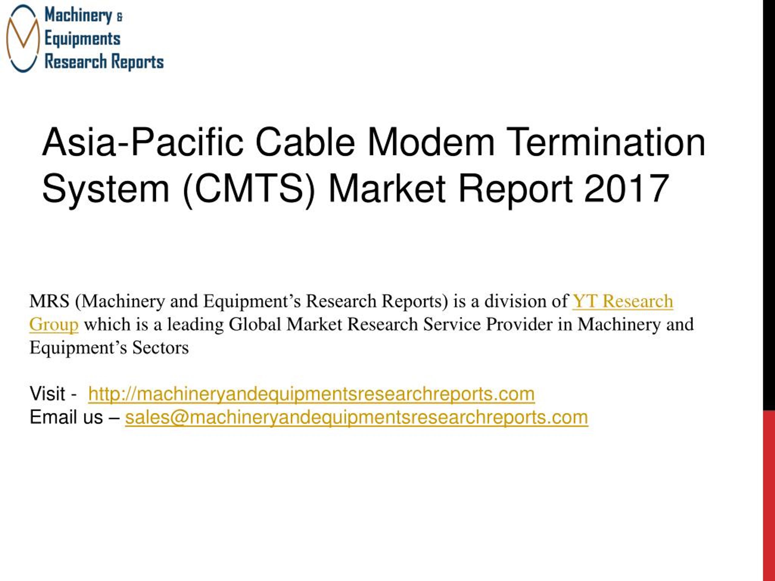 PPT - Cable Modem Termination System (CMTS) Market Report 2017 PowerPoint Presentation - ID:7764597