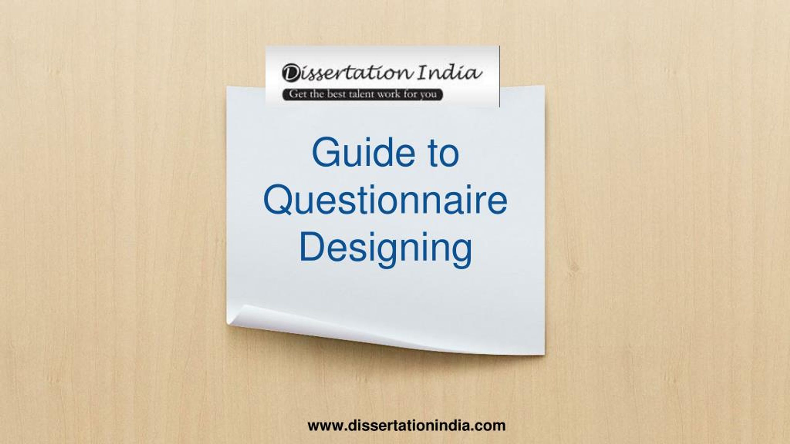PPT - Guide to Questionnaire Designing PowerPoint Presentation, free ...