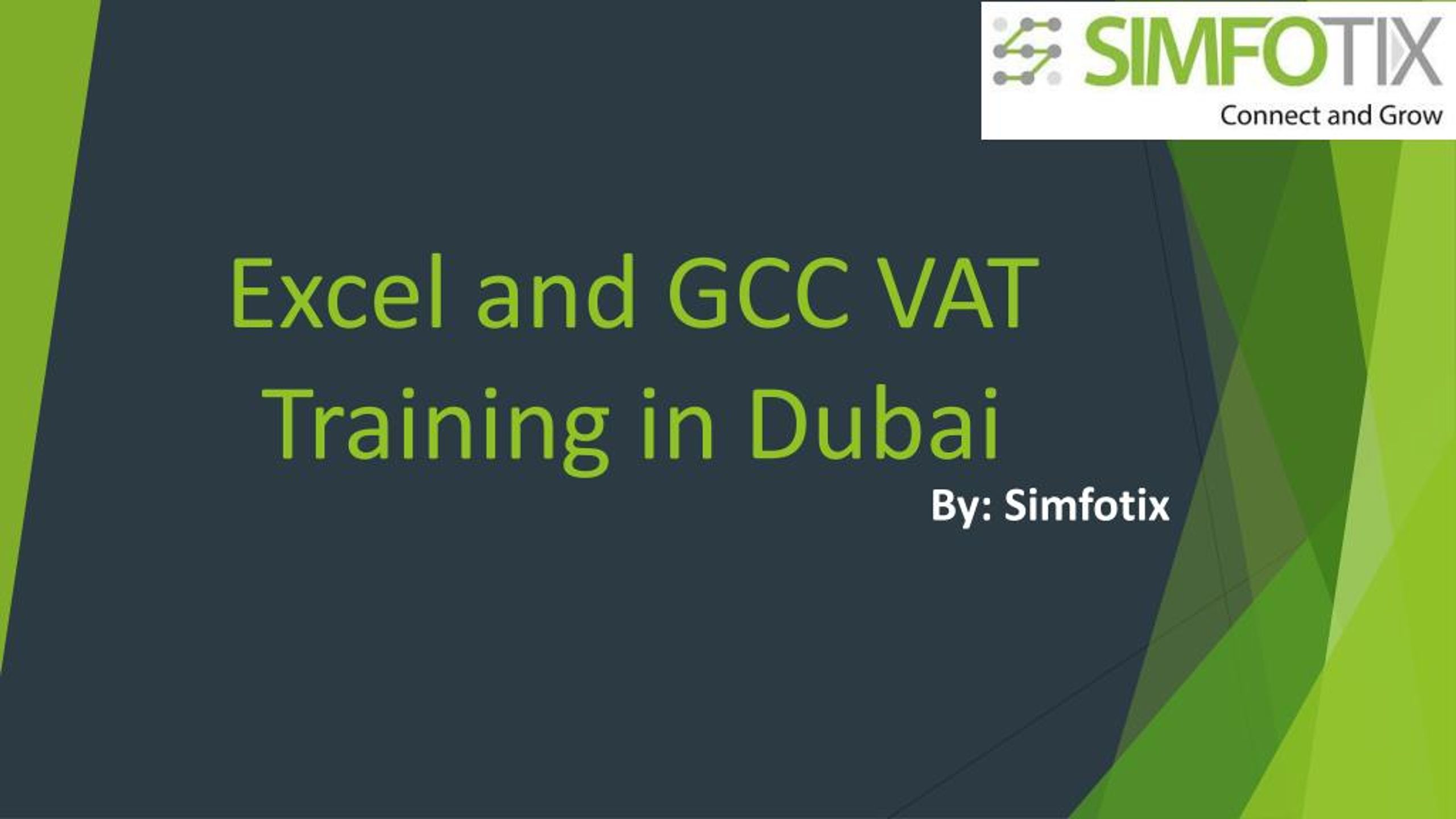 PPT - Excel and GCC VAT Training in Dubai PowerPoint Presentation, free ...