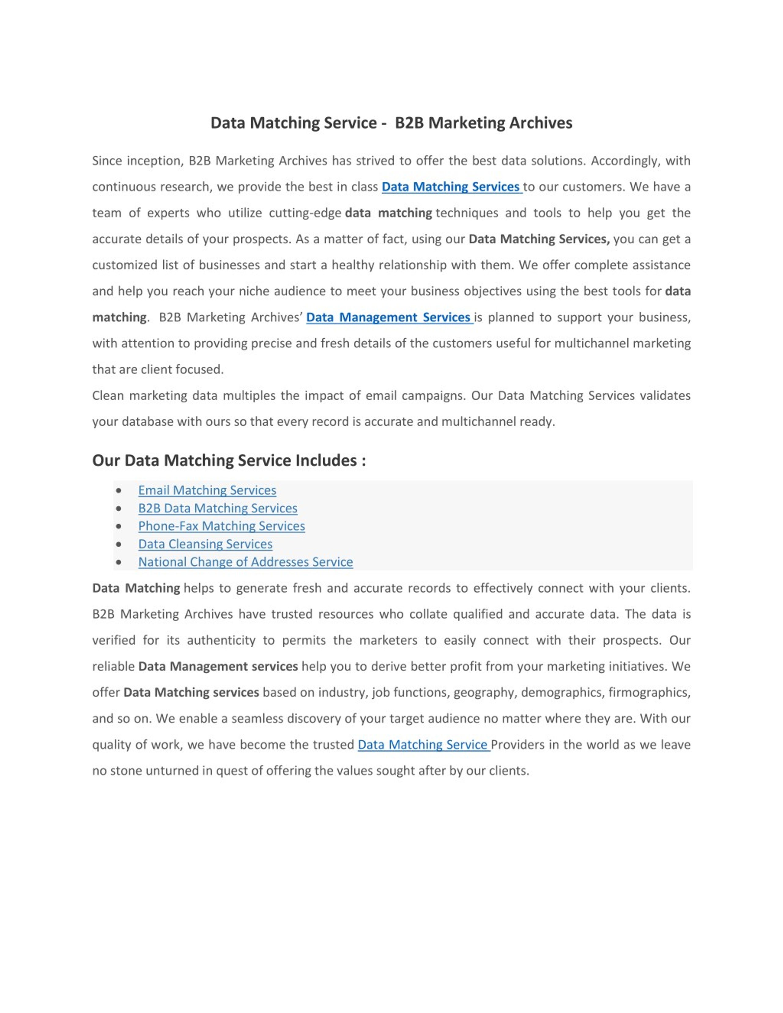 PPT - Data Matching Service | Data Matching services | B2B Marketing ...
