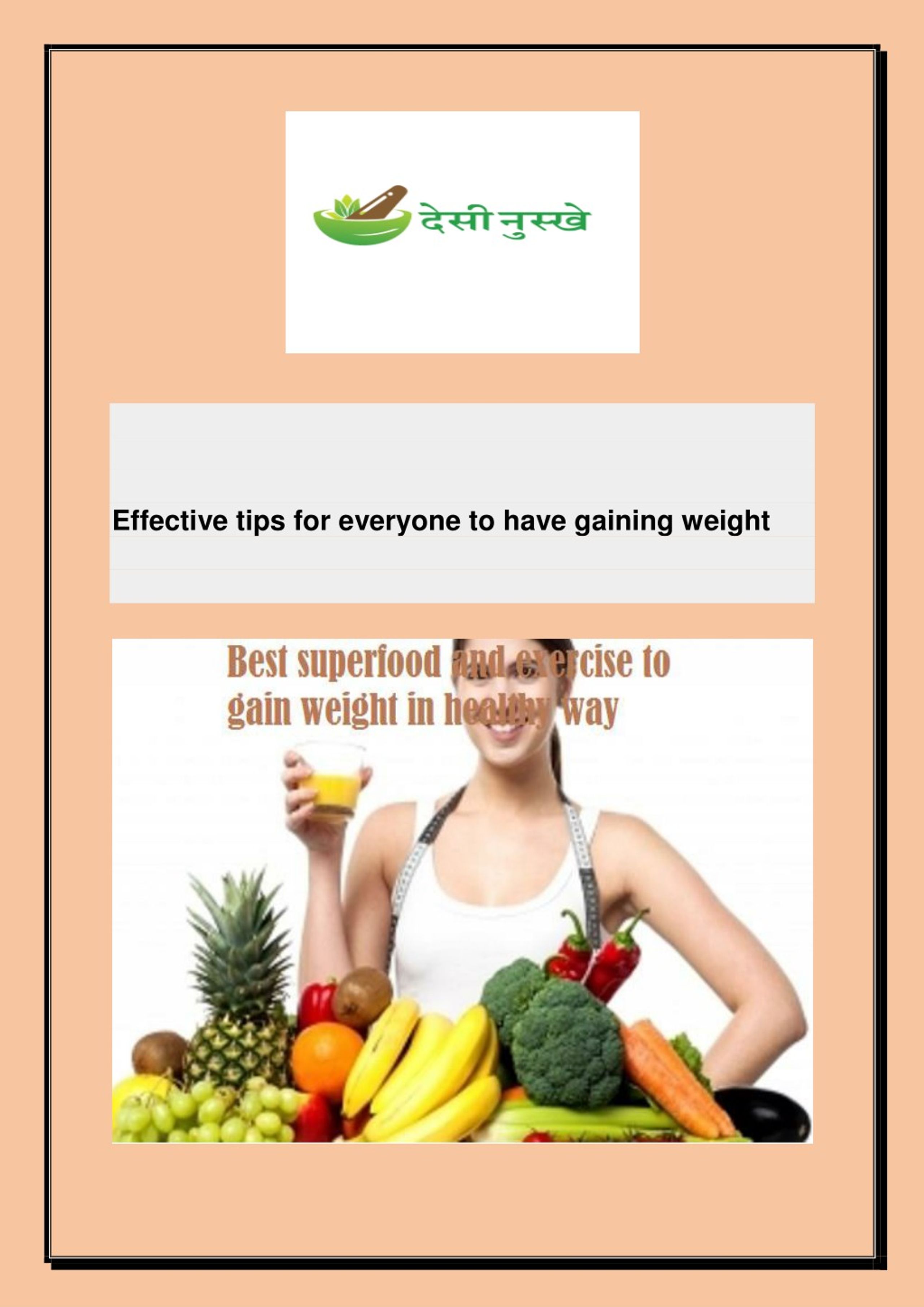 PPT - Effective tips for everyone to have gaining weight PowerPoint ...