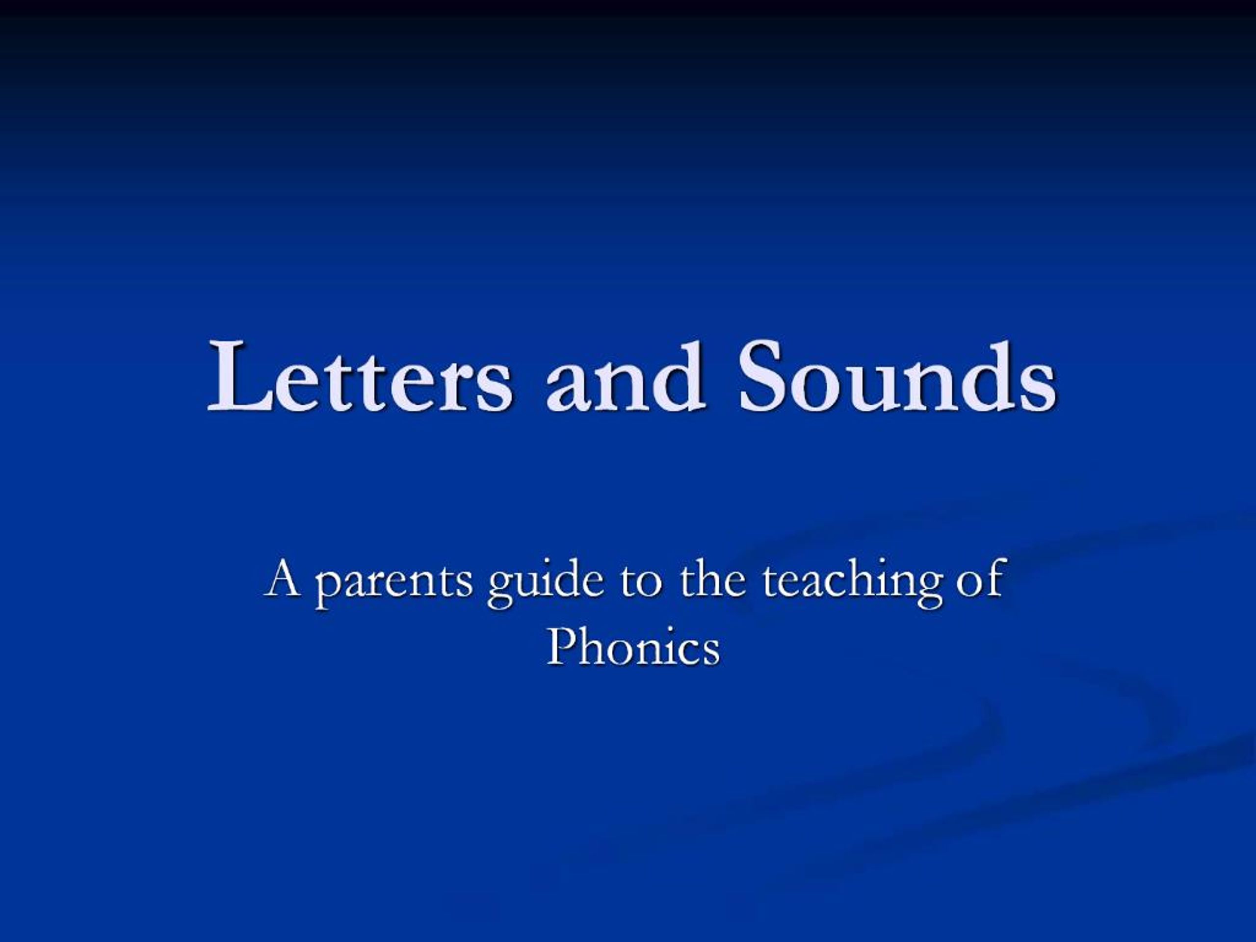 PPT - Letters and Sounds PowerPoint Presentation, free download - ID:778765