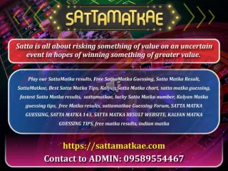 PPT - Satta matka Game | Matka Guessing | SattaKing 143 PowerPoint ...