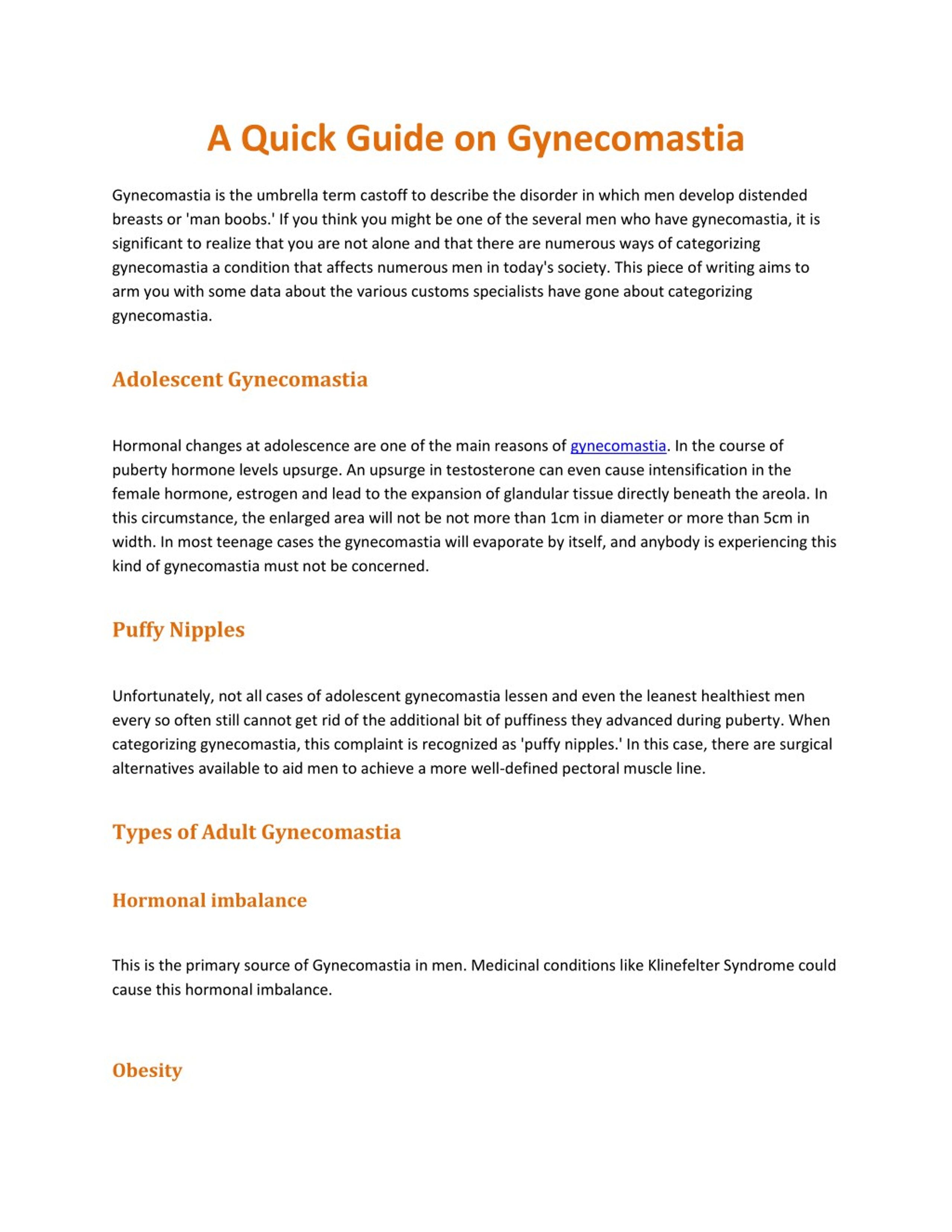 PPT - A Quick Guide on Gynecomastia PowerPoint Presentation, free ...