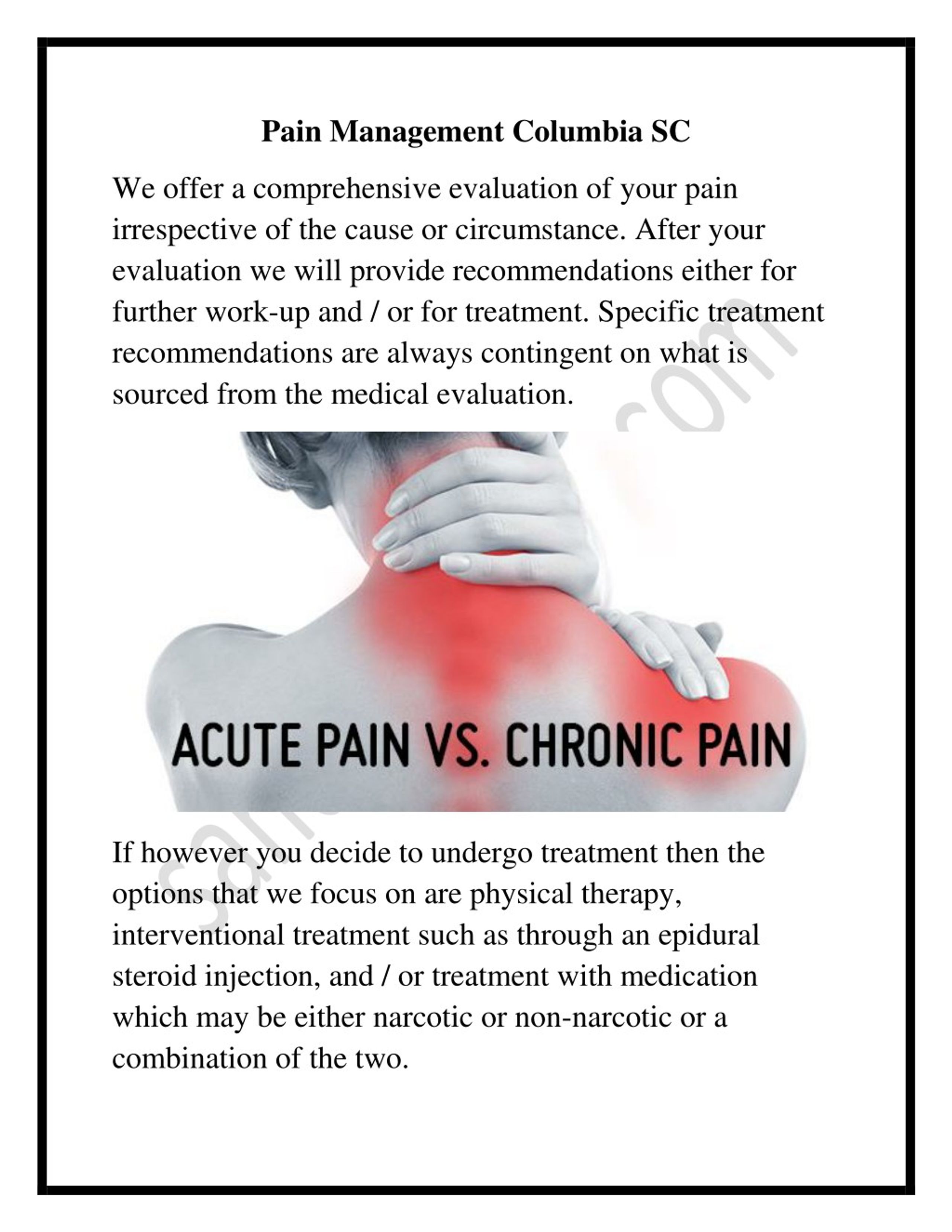 PPT - Pain Management Columbia SC PowerPoint Presentation, free ...
