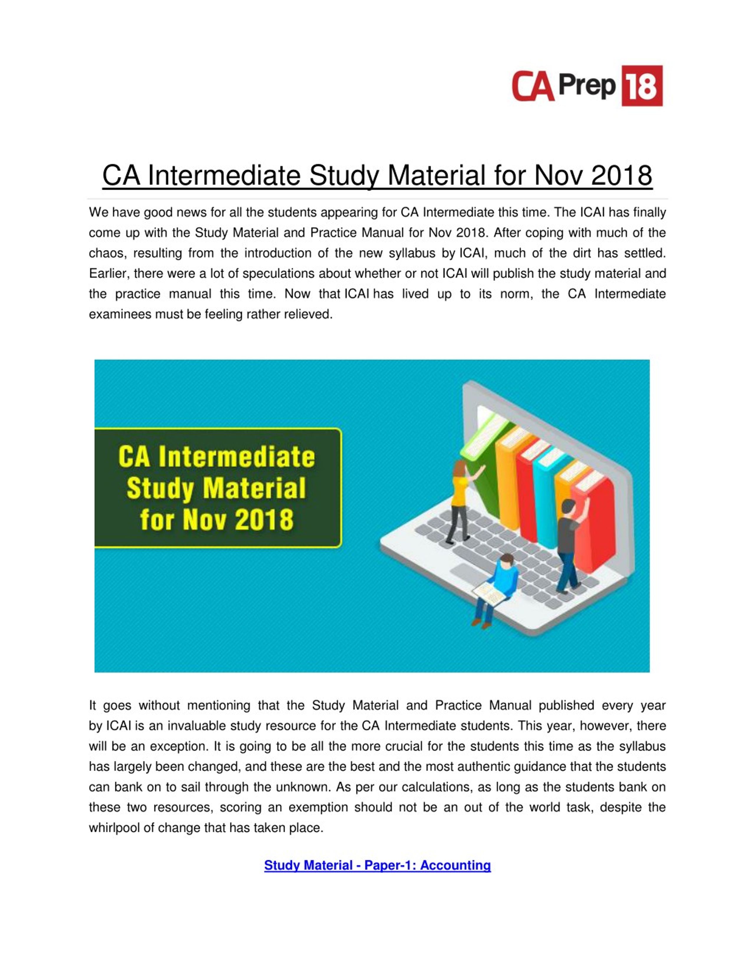 PPT - CA Intermediate Study Material for Nov 2018 PowerPoint ...