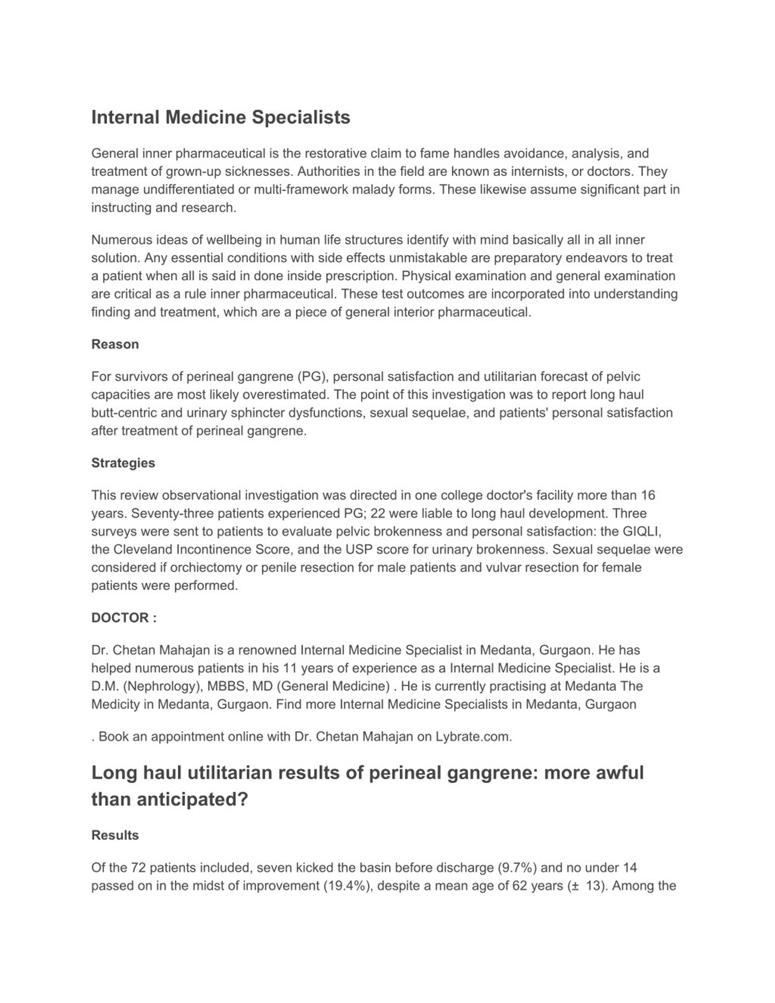 PPT - Internal medicine specialists medanta PowerPoint Presentation ...