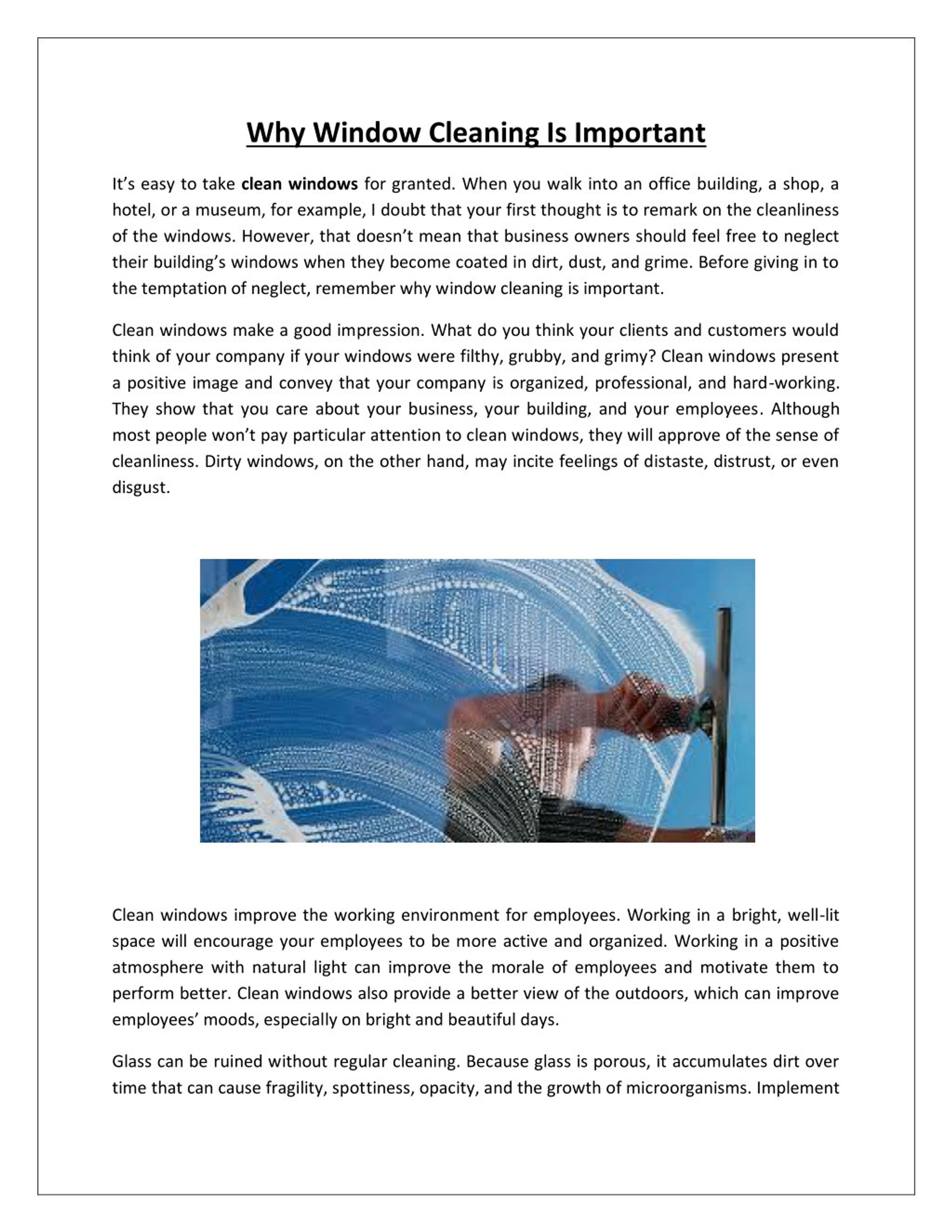 PPT - Why Window Cleaning Is Important PowerPoint Presentation, free ...