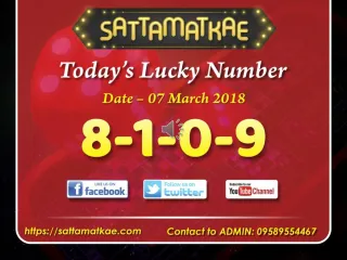PPT - Kalyan Matka Results, 100% Satta Matka Tricks Today Special Chart ...