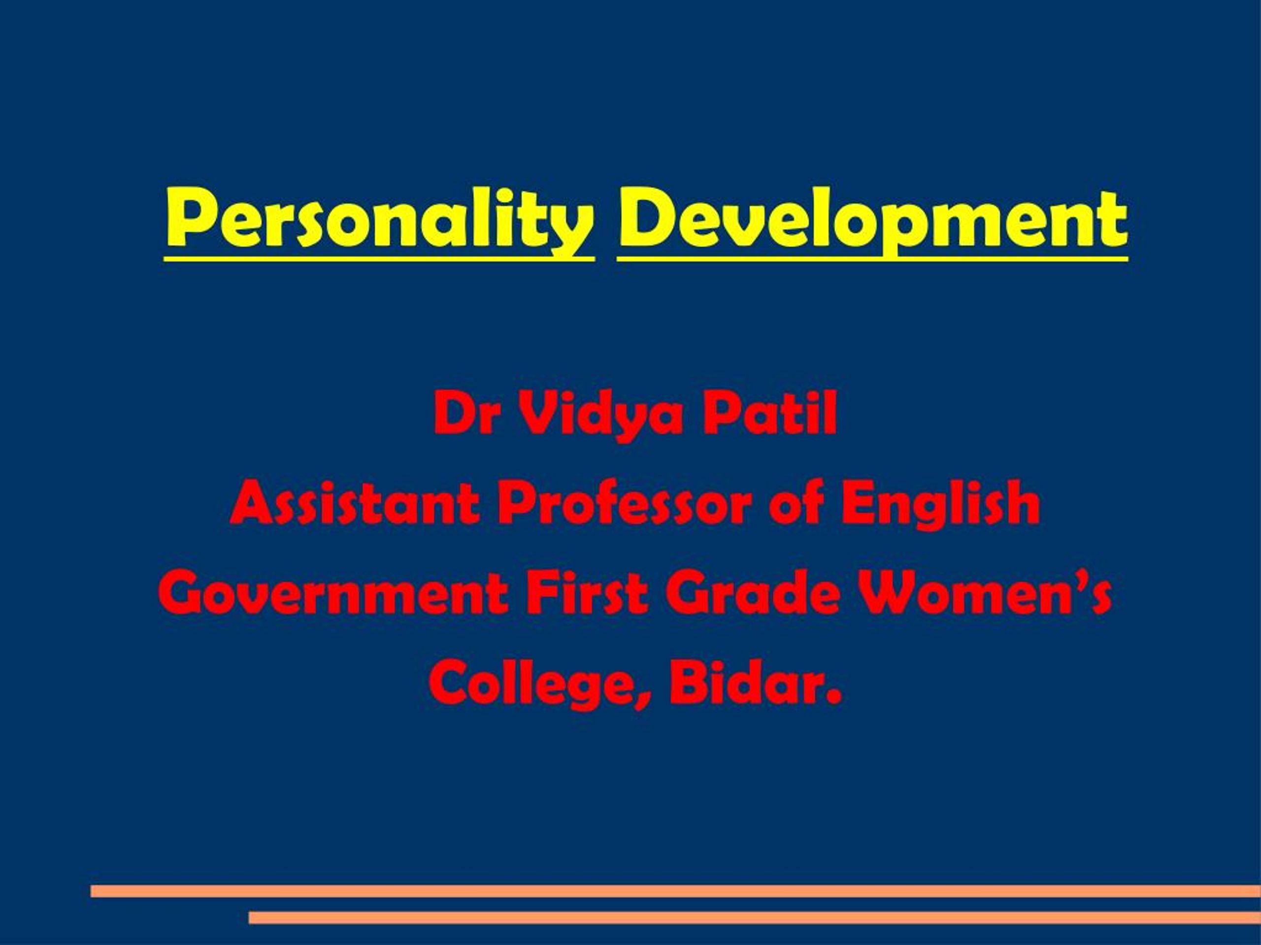 PPT - Personality development PowerPoint Presentation, free download - ID:7808730