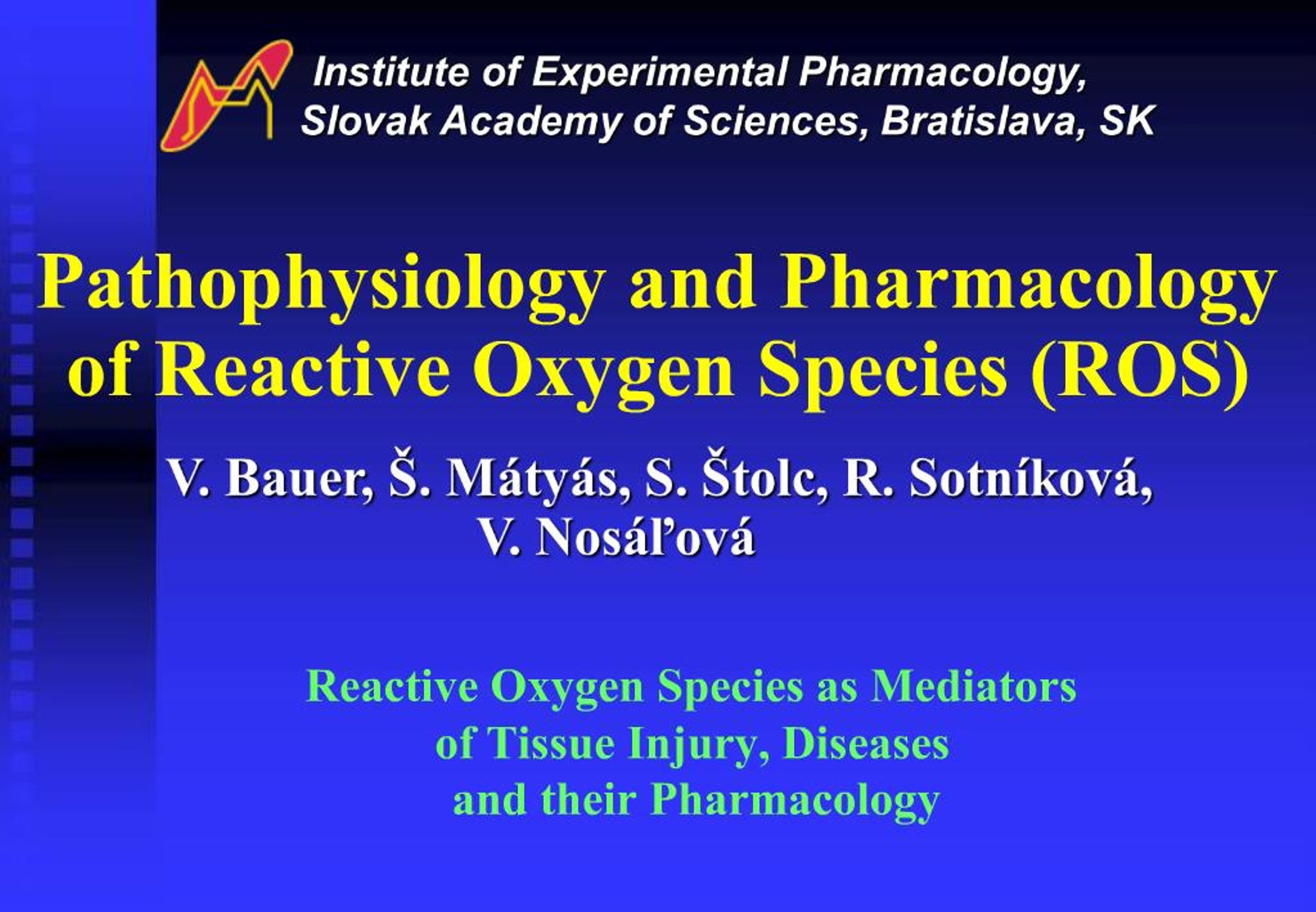 PPT - Pathophysiology and Pharmacology of Reactive Oxygen Species ROS ...