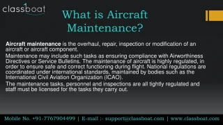 PPT - Admission Aircraft Maintenance Engineering Course PowerPoint ...