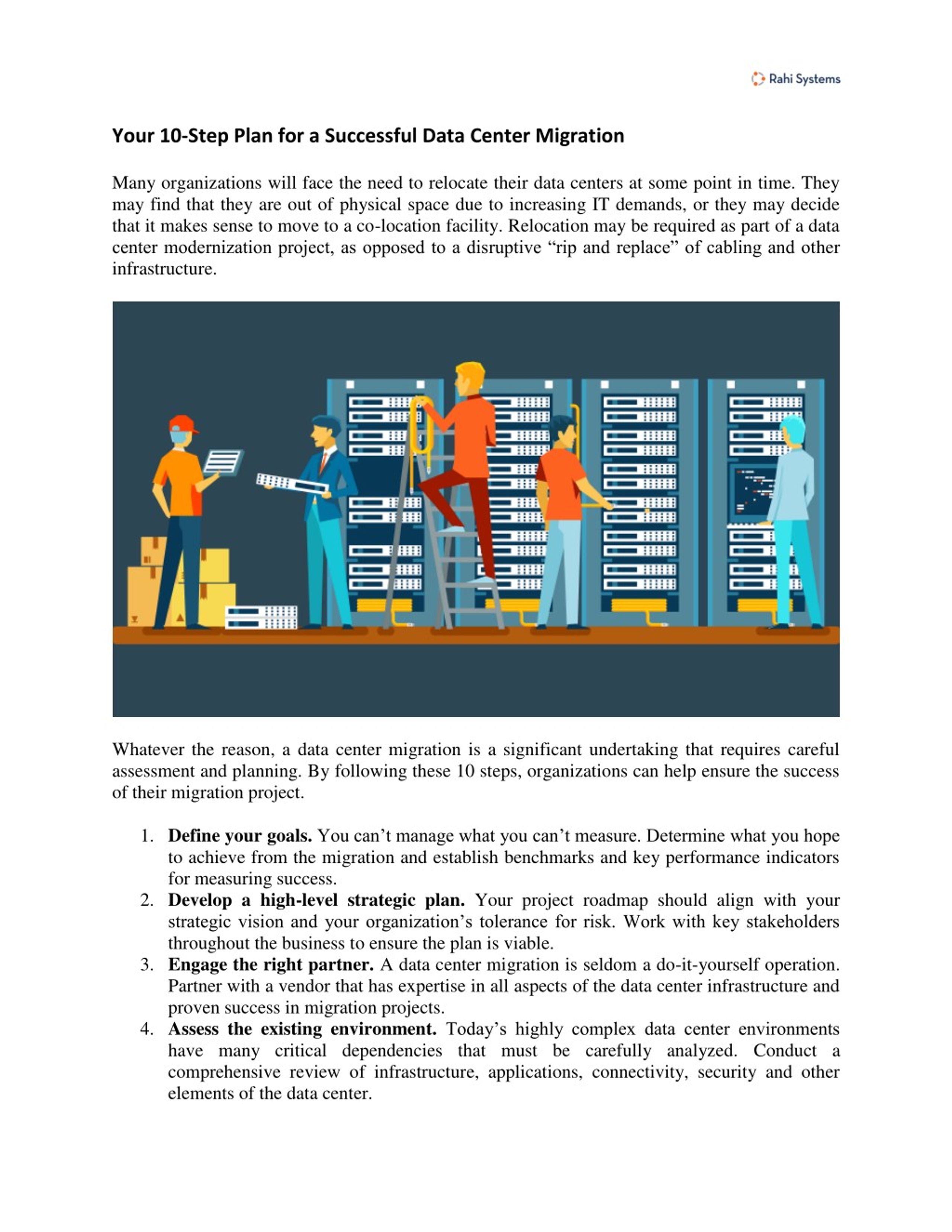 PPT - Your 10-Step Plan for a Successful Data Center Migration | Rahi ...