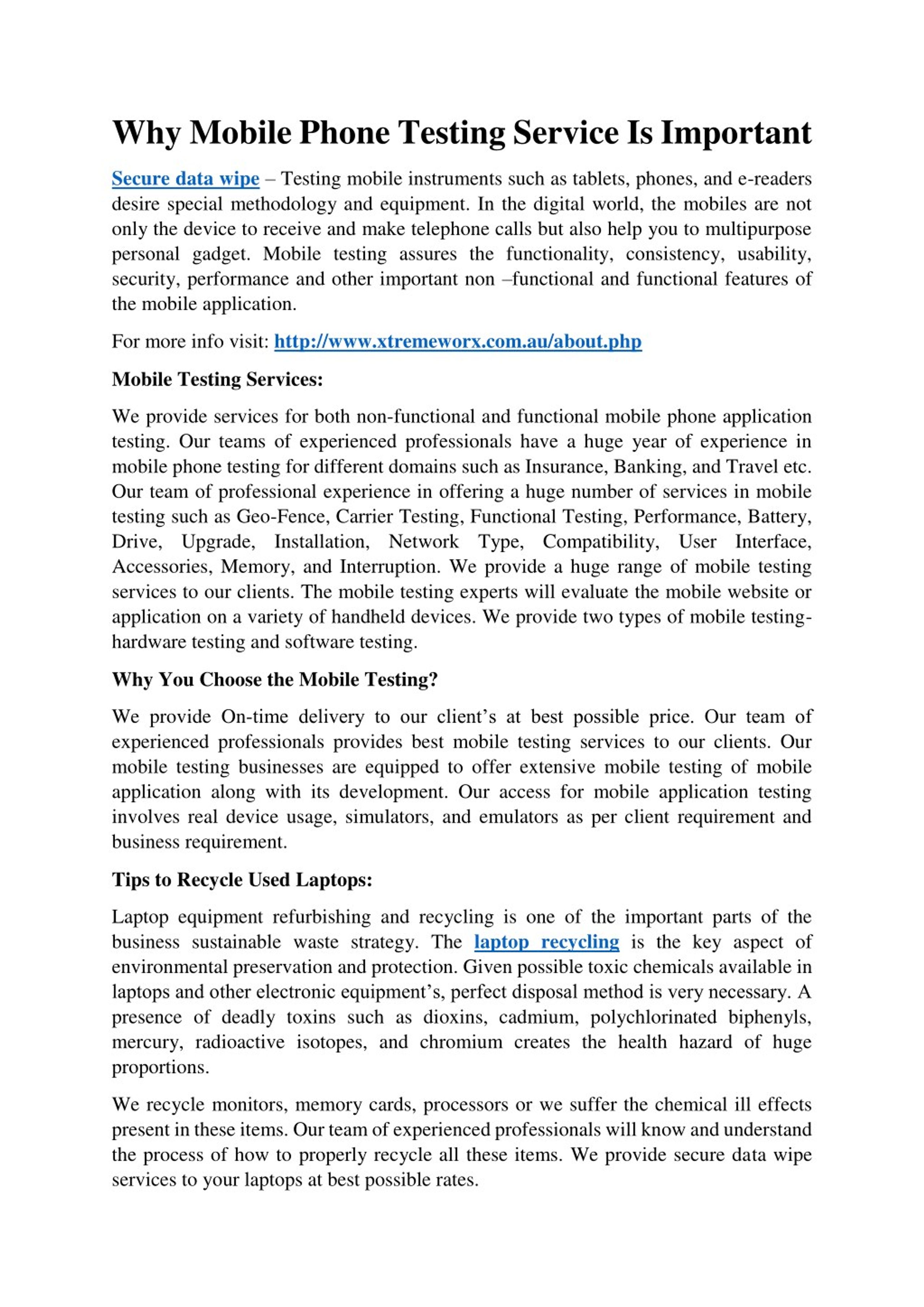 PPT - Why Mobile Phone Testing Service Is Important PowerPoint ...