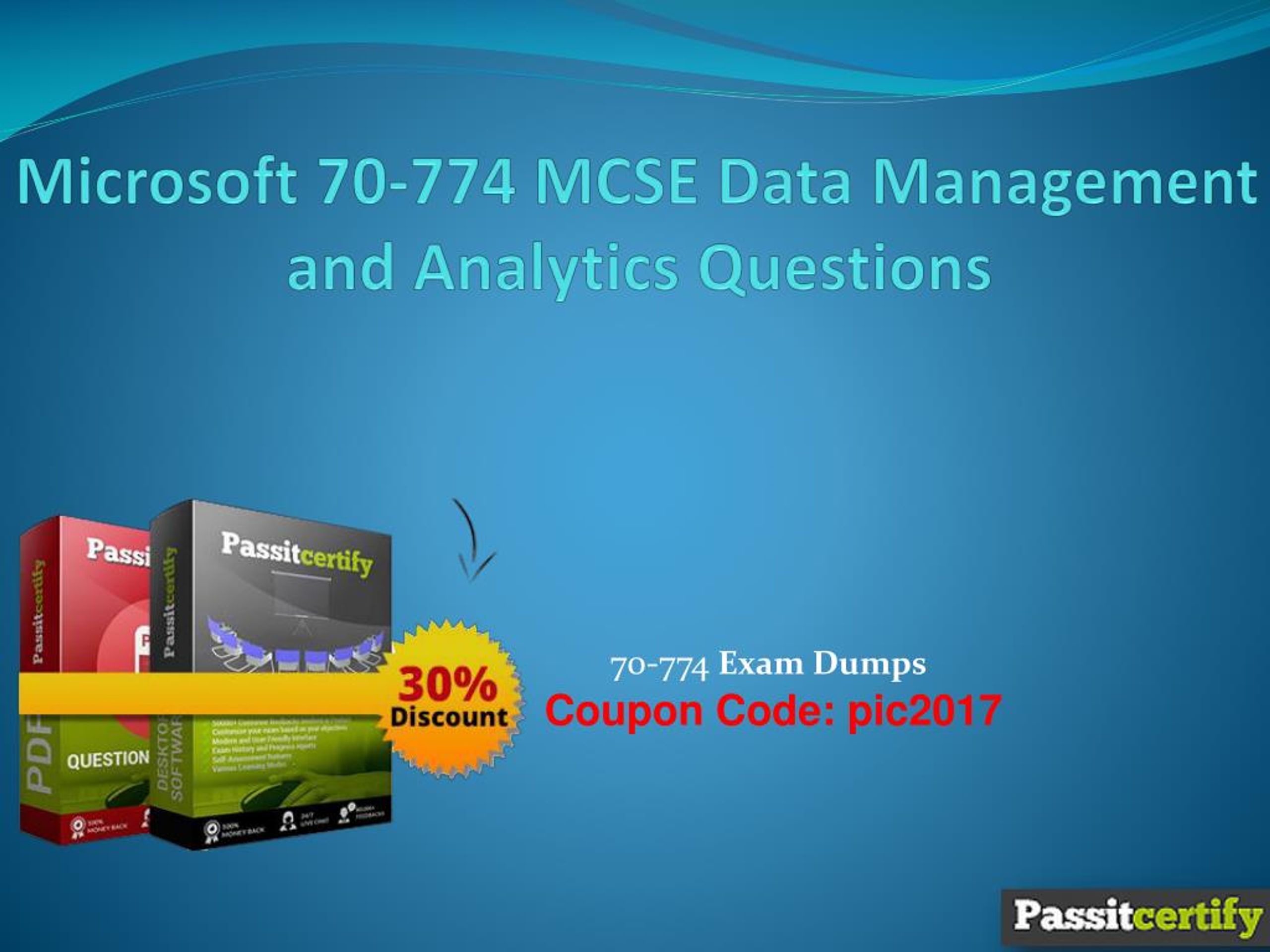 PPT - Microsoft 70-774 MCSE Data Management and Analytics Questions ...